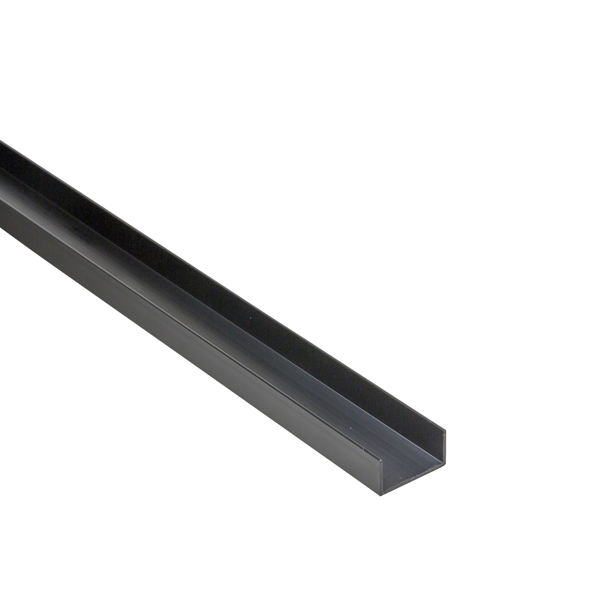 Profilé U pvc noir mat STANDERS, H.10 x l.21 x Ep.1 mm, L.2.6 m | Leroy Merlin
