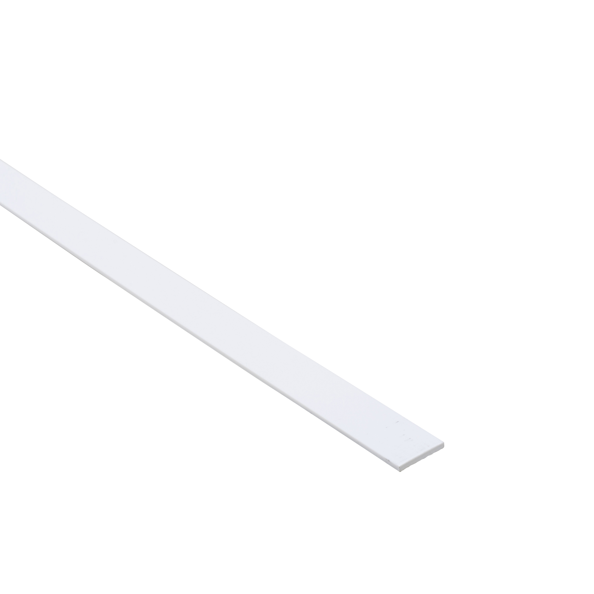 Profilé plat pvc blanc mat STANDERS, H.2 x l.15 x Ep.2 mm, L.1 m ...
