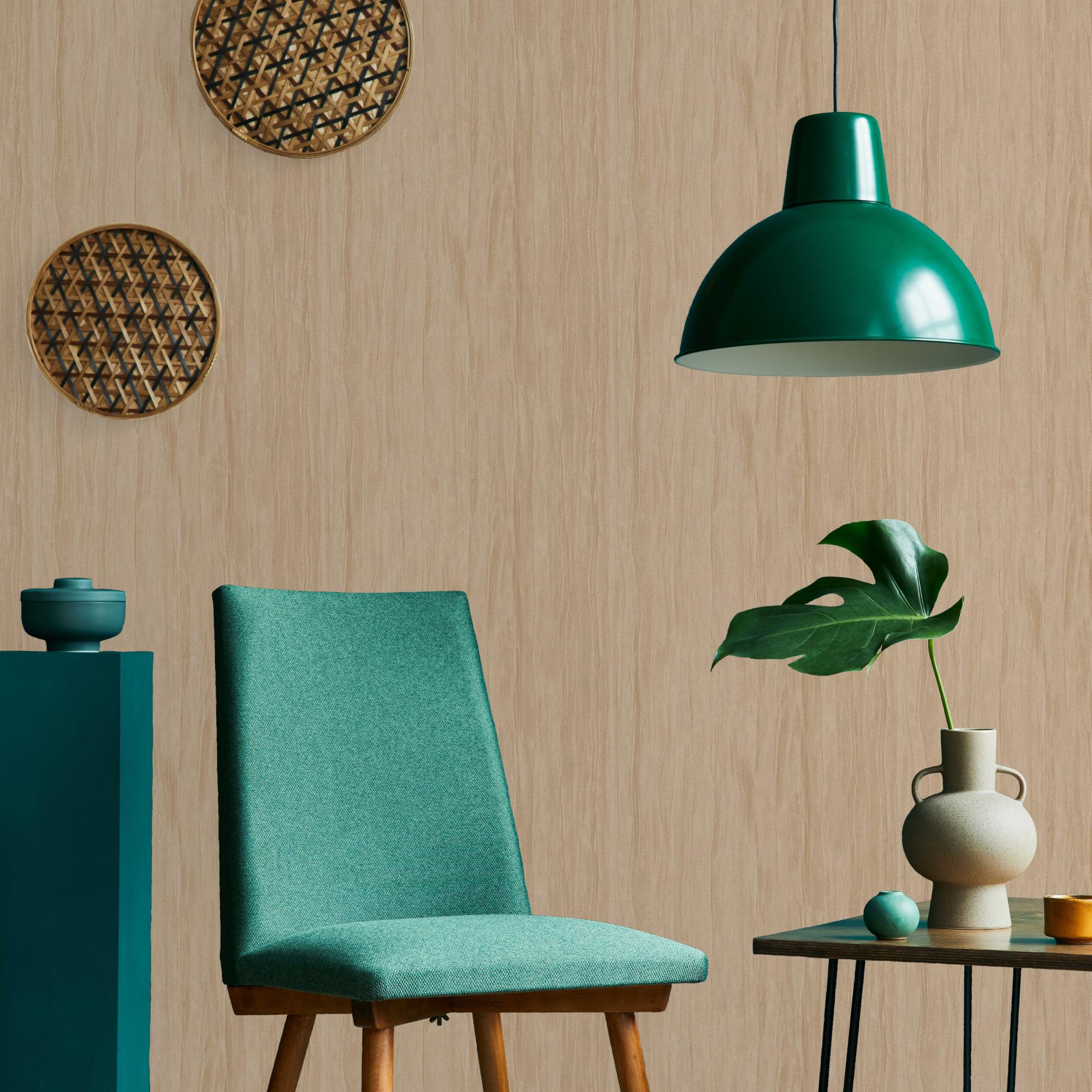 Papier peint intissé Unis et geometriques taffetas beige | Leroy Merlin