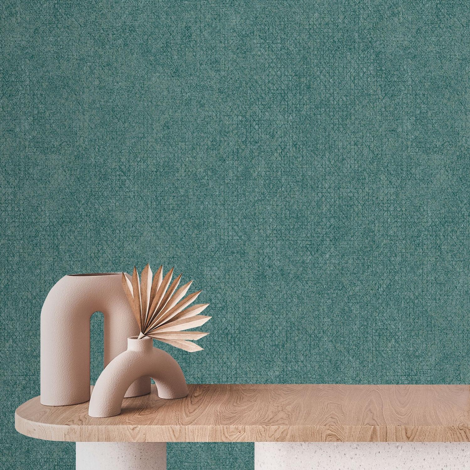 Papier peint intissé Unis et geometriques écorce vert | Leroy Merlin