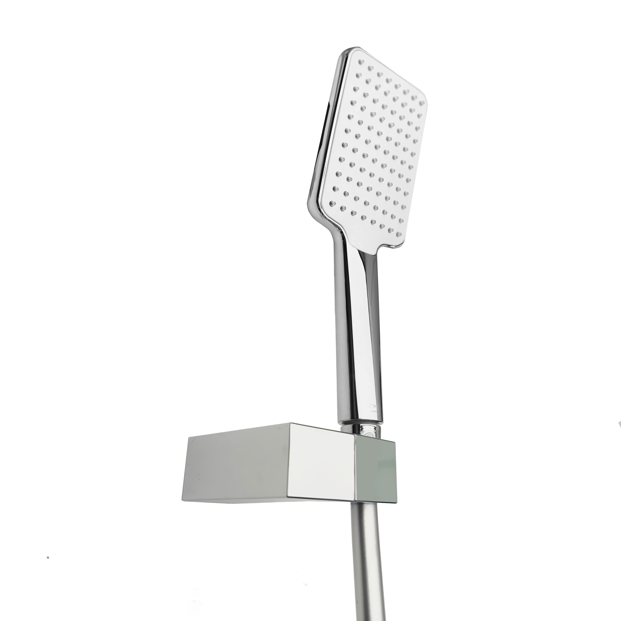 Pommeau de douche 1 jet, flexible et support, SENSEA Studio chrome ...