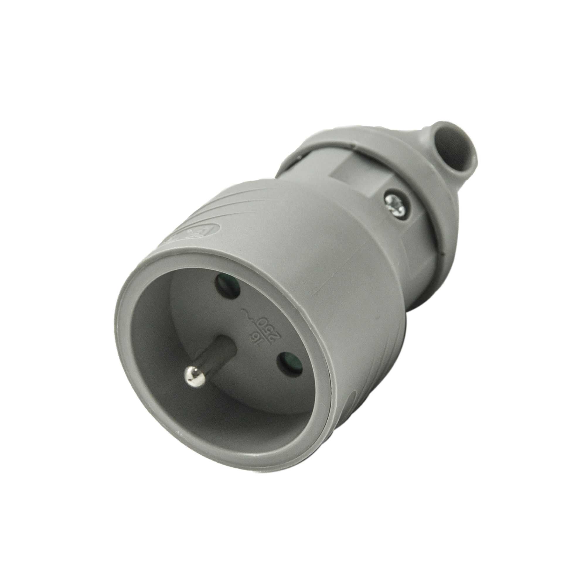 Fiche électrique femelle 2 pôles + terre, connexion sur le côté, 16 A ...