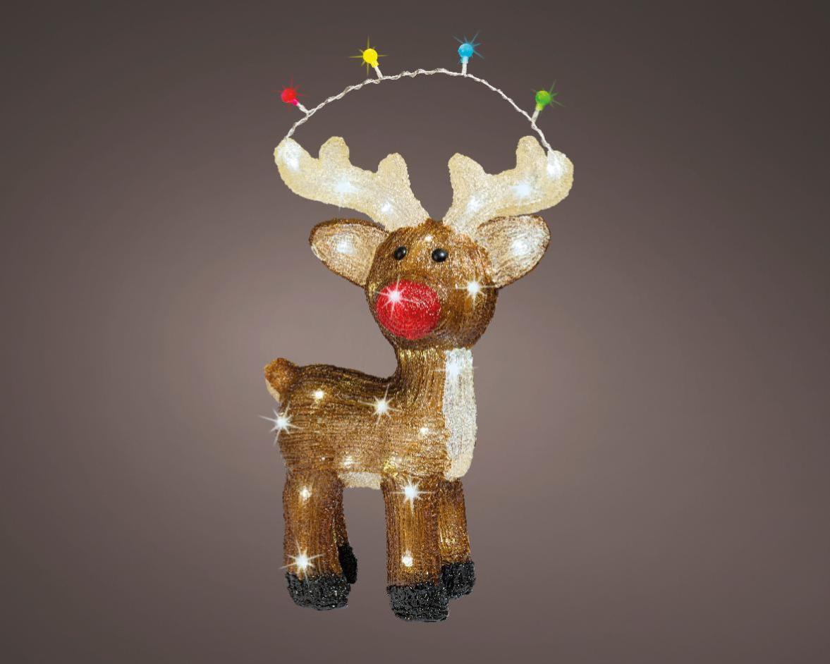Cerf en acrylique led h47 blanc froid | Leroy Merlin