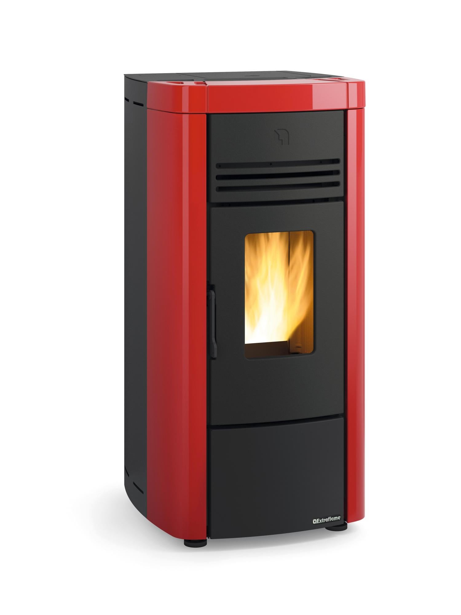 Poêle à granulés EXTRAFLAME Angela plus evo bordeaux 8 kW | Leroy Merlin