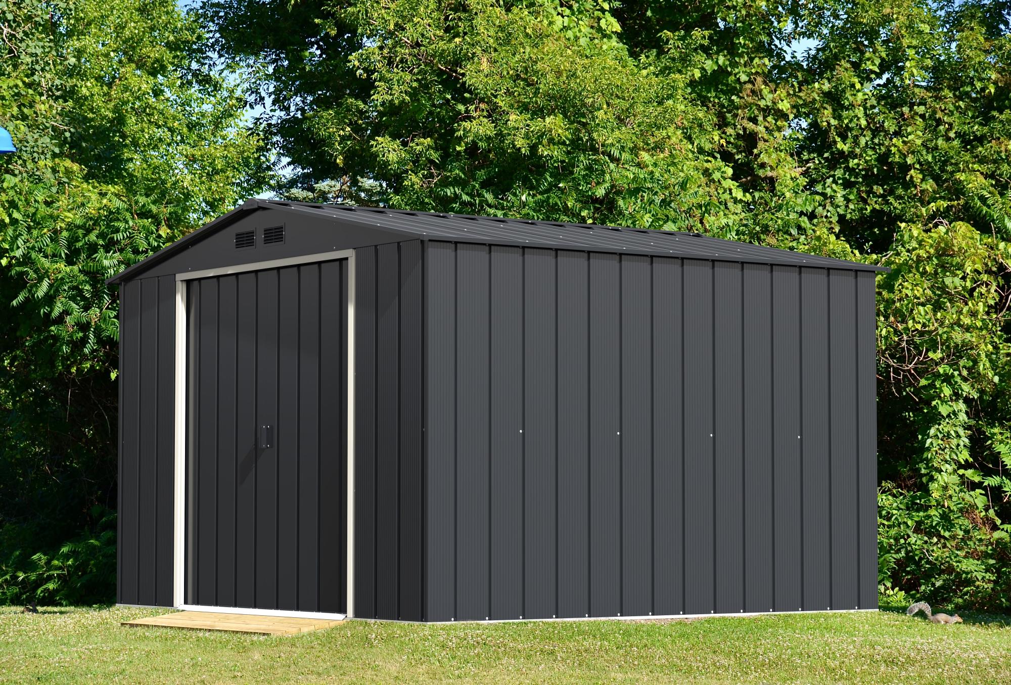 Abri de jardin métal DURAMAX épaisseur 0.33mm , 9.72m² | Leroy Merlin