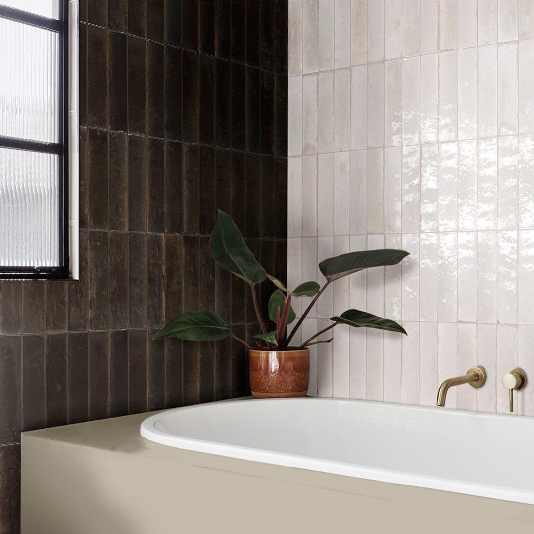 Carrelage mur intérieur effet relief blanc Pablo l.6 x L.24 cm | Leroy Merlin