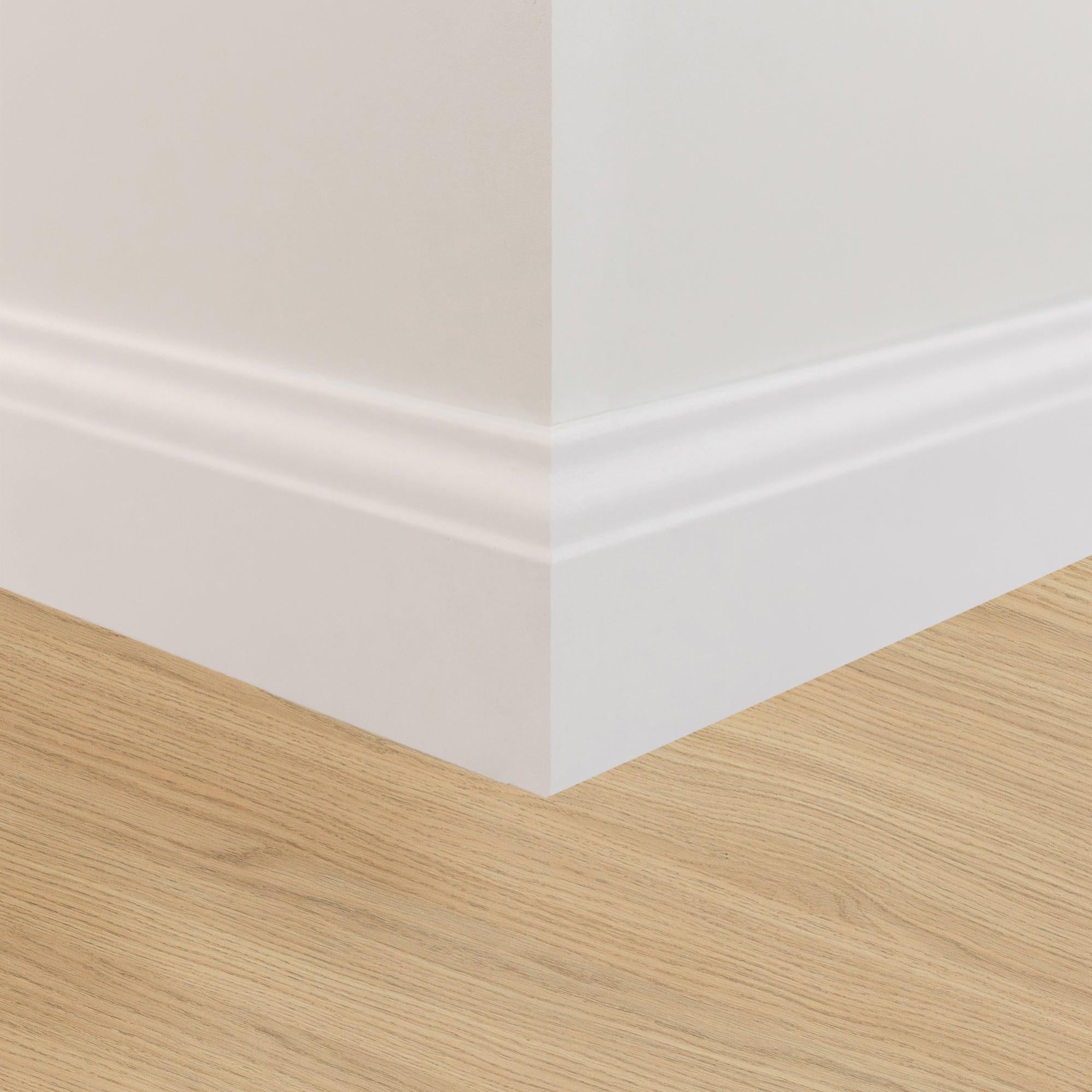 Plinthe mdf moulurée, blanche, H. 7.8 x L. 2.4 m, Ep.14 mm ARTENS ...