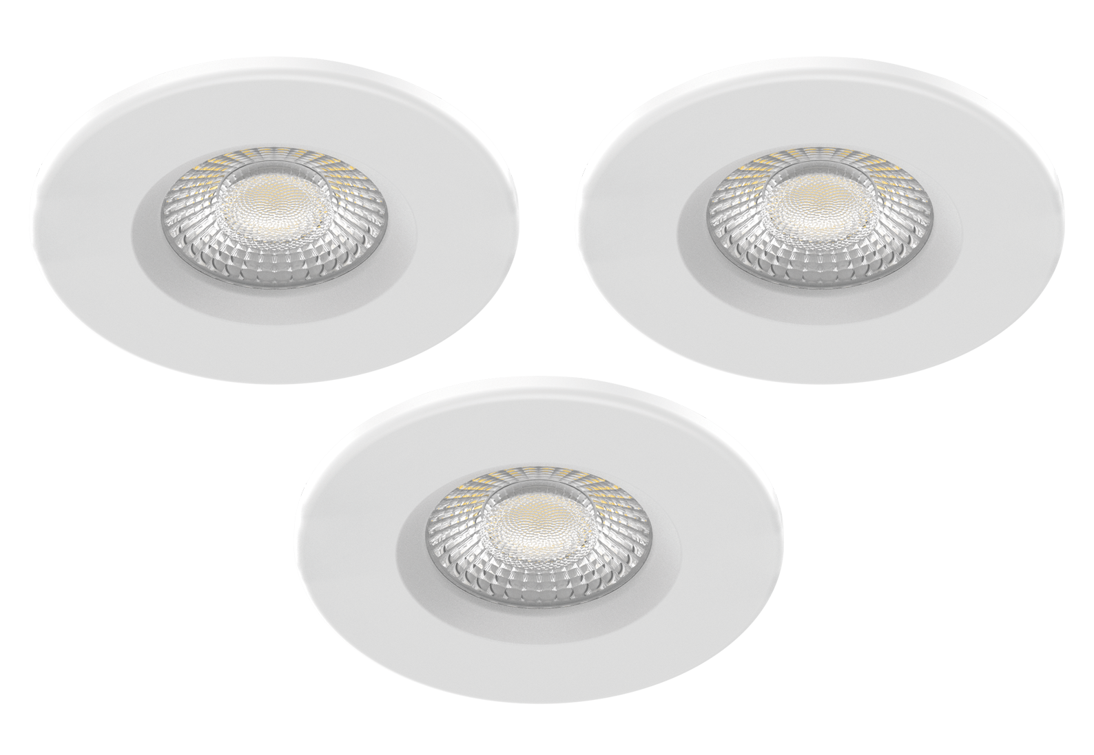 Kit 3 Spots à Encastrer Sdb Fixe Tyrion Led Blanc Chaud Neutre Aric