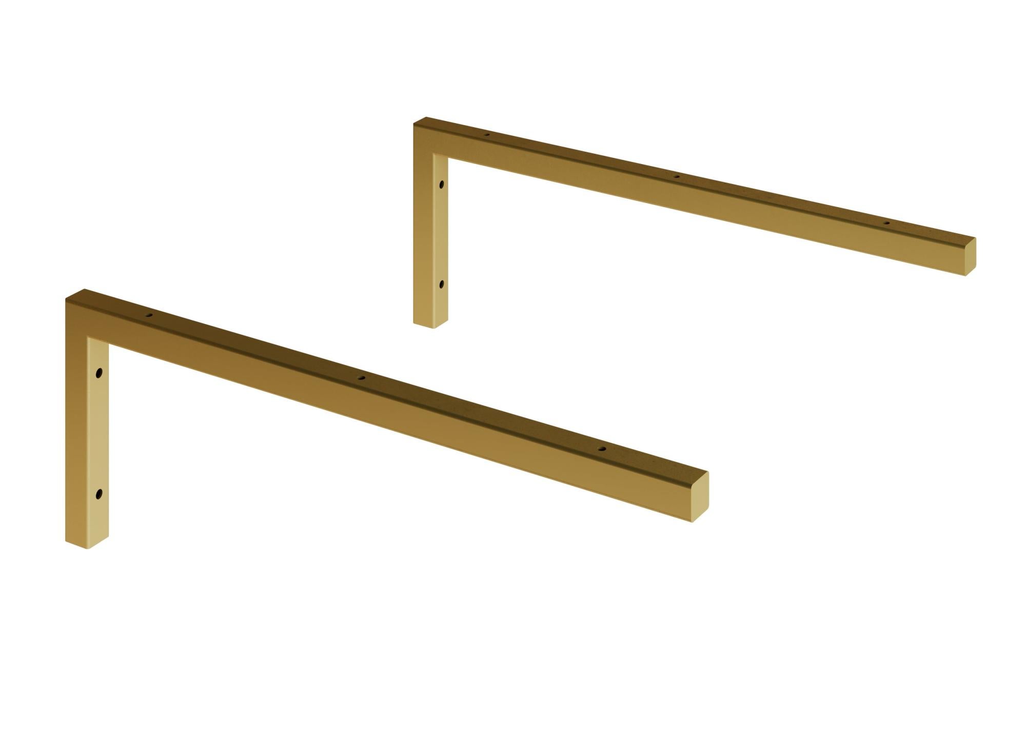 Lot de 2 équerres acier peint doré, H.15 x P.2 cm | Leroy Merlin