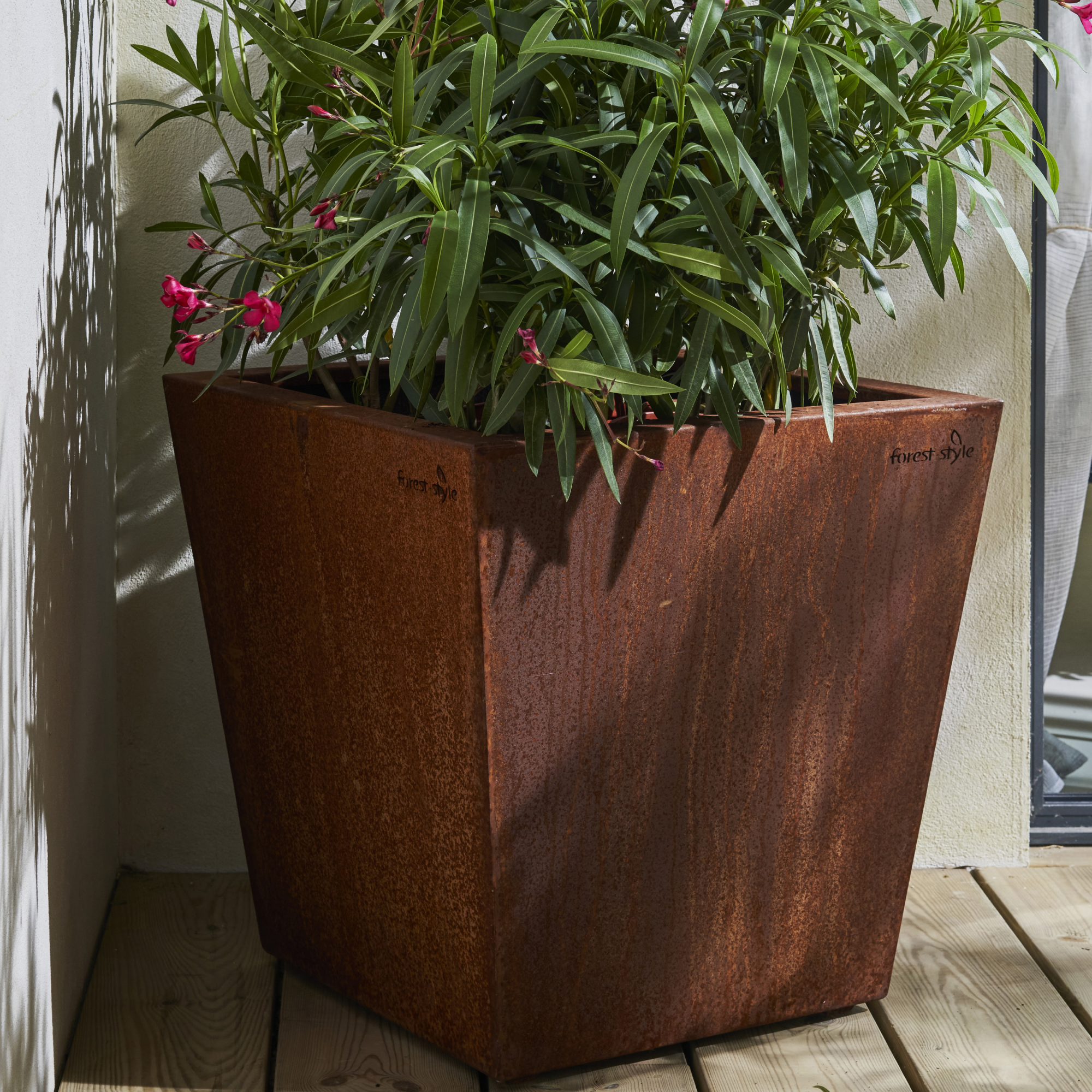 Bac à fleurs acier CORTEN, FOREST-STYLE, marron, 420L | Leroy Merlin