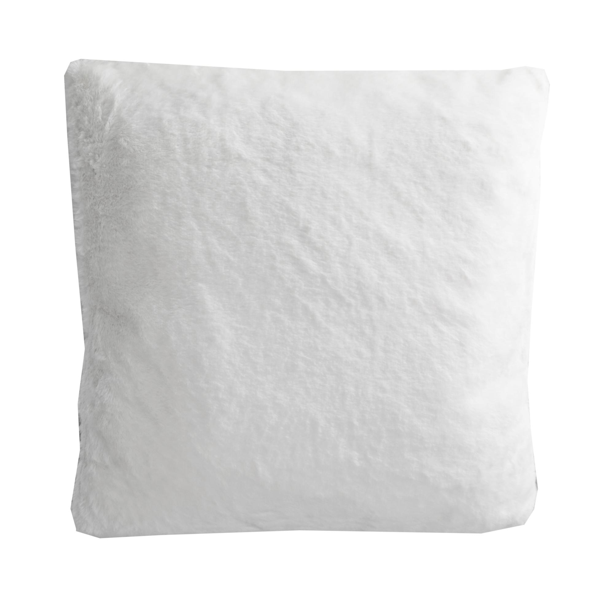 Coussin Fourrure Blanc L 45 X H 45 Cm Leroy Merlin