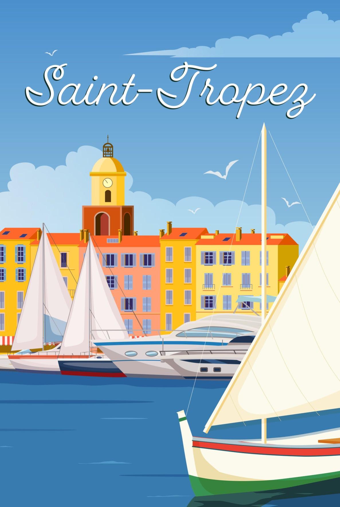 Toile imprimée ST TROPEZ ILLU 2, multicolore CEANOTHE l.97 x H.65 cm ... Toile imprimée ST TROPEZ ILLU 2, multicolore CEANOTHE l.97 x H.65 cm ...