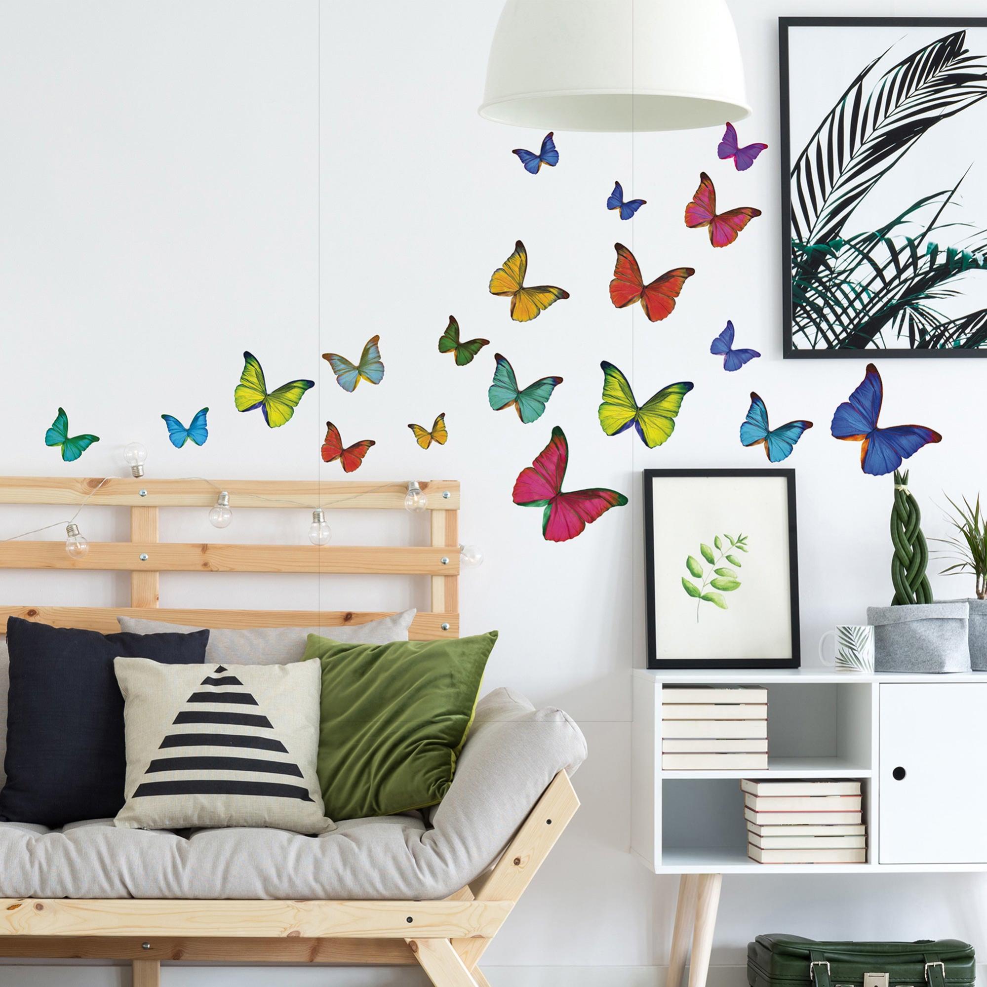 Sticker papillons, multicolore, 48 cm x 68 cm | Leroy Merlin