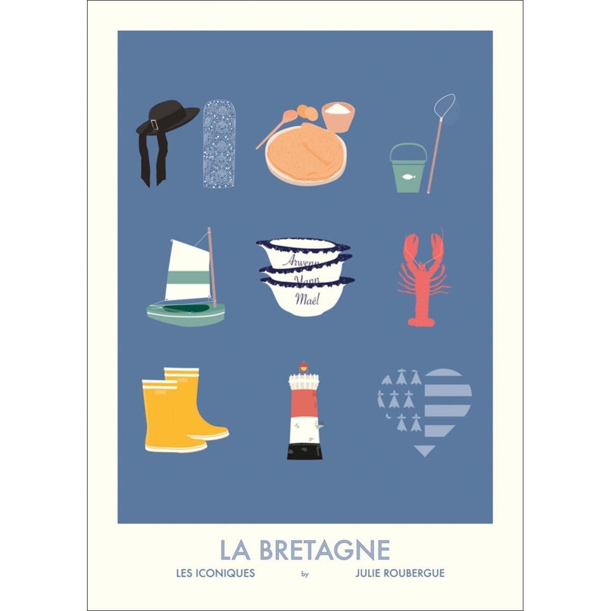 Affiche Bretagne, assorti BLUE ART l.70 x H.50 cm | Leroy Merlin