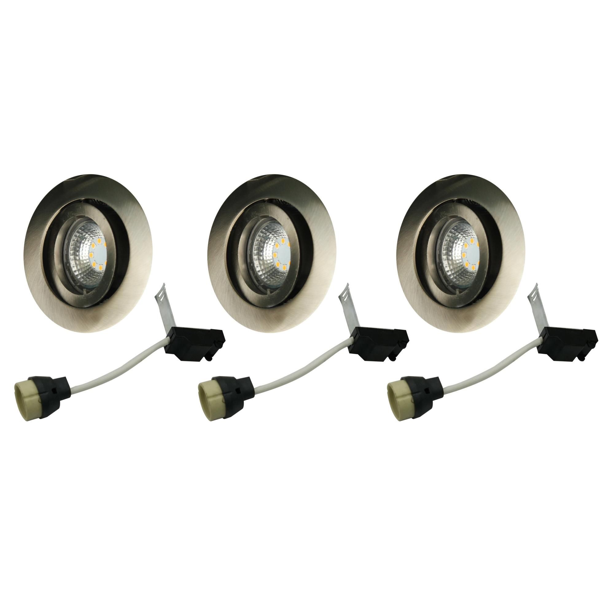 Kit 3 Spots à Encastrer Orientable Bama Led Inspire Gu10 4 Positions