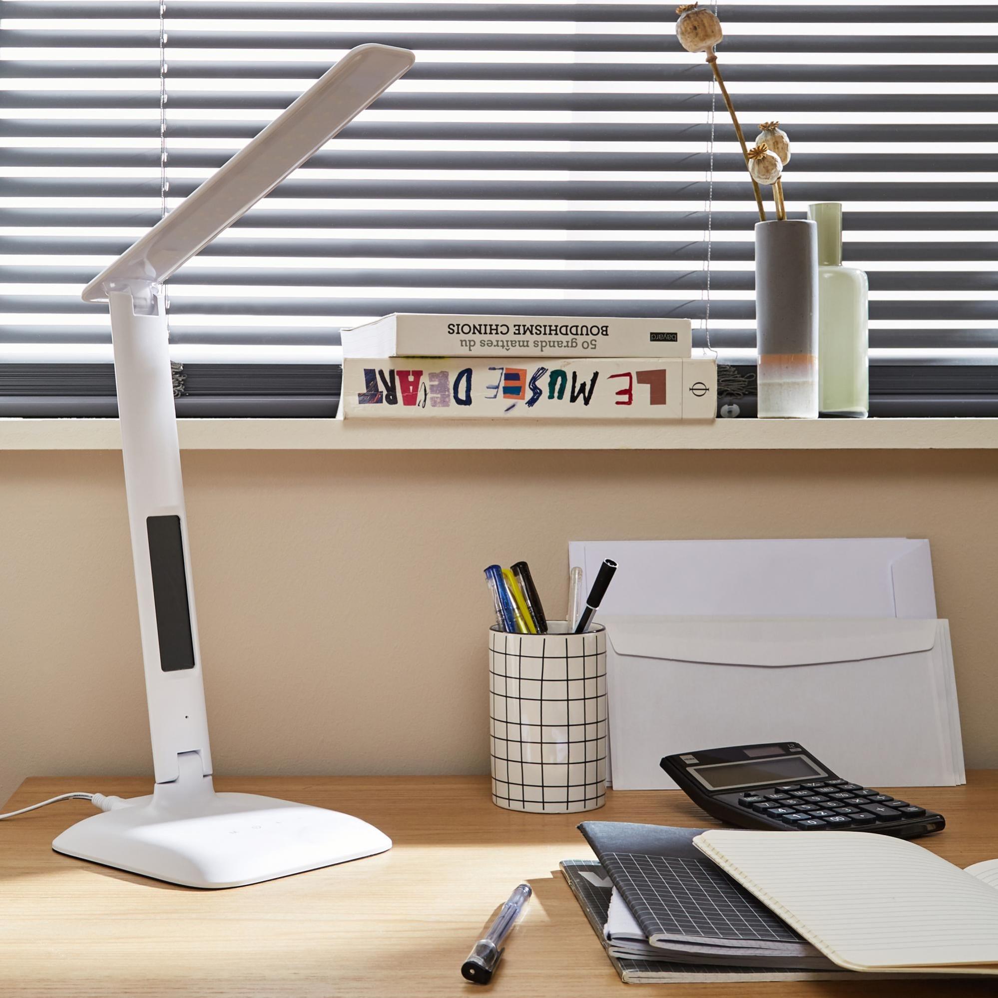 Lampe de bureau, moderne, plastique blanc, INSPIRE 500 lm Alex | Leroy ...