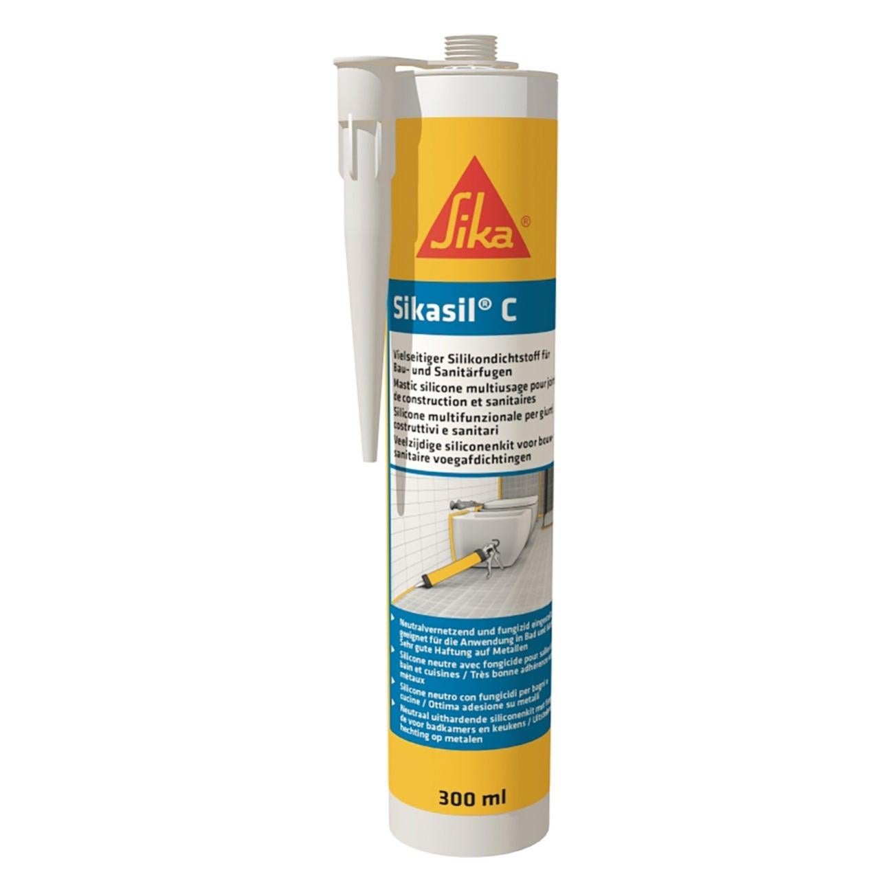 Silicone sigillante SIKA Sikasil® C bianco 300 ml | Leroy Merlin