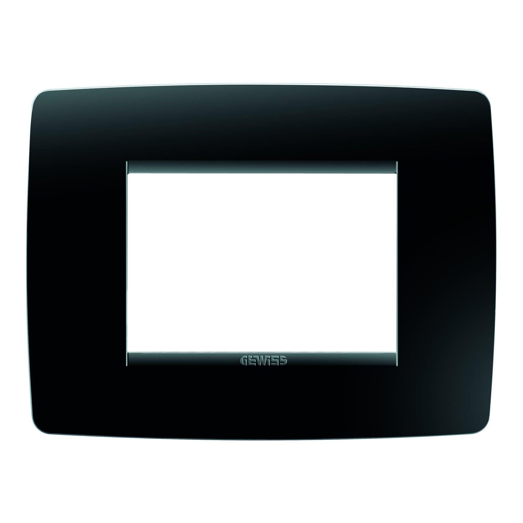 Placca GEWISS Chorus One 3 moduli nero | Leroy Merlin