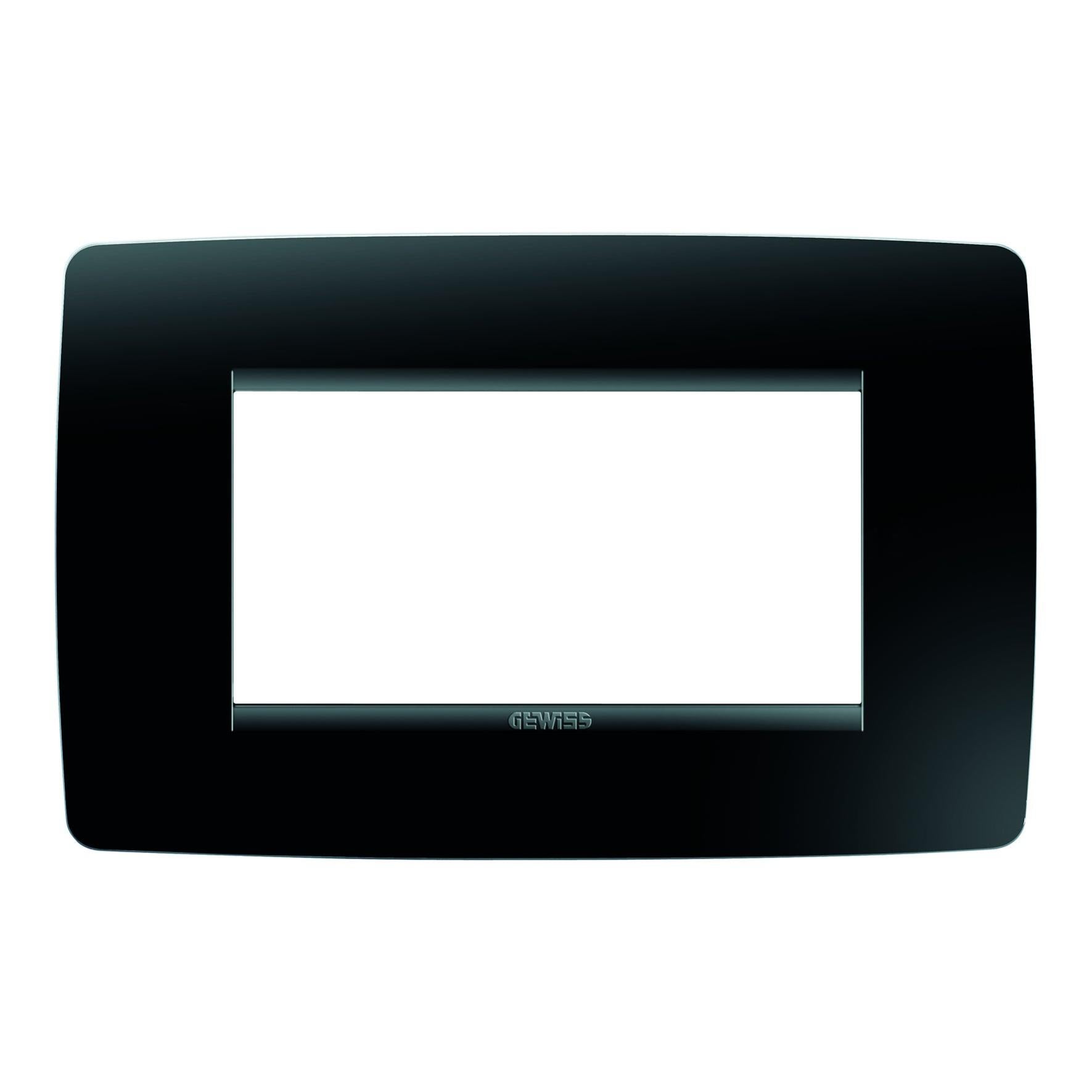 Placca GEWISS Chorus One 4 moduli nero | Leroy Merlin
