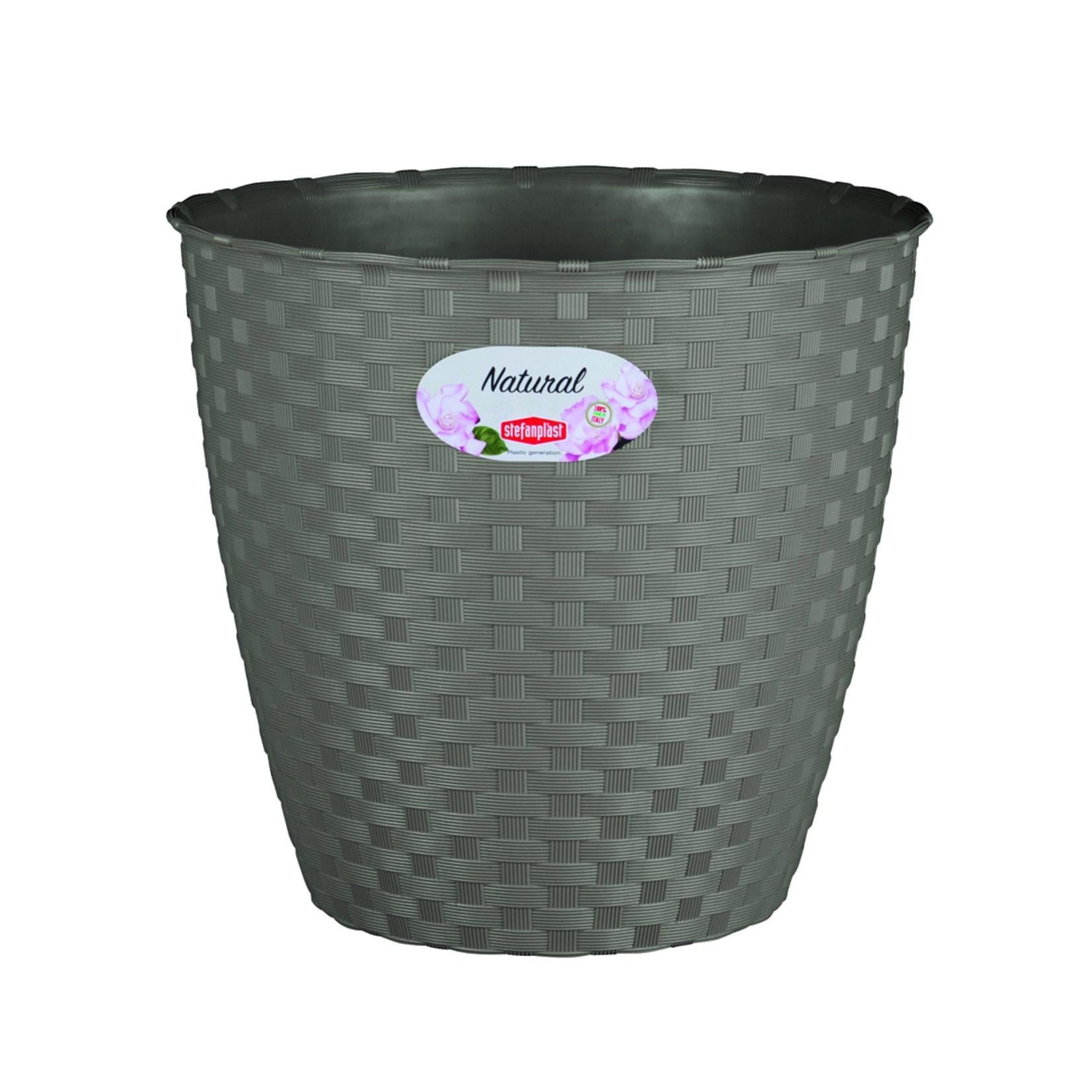 Portavaso Natural STEFANPLAST in plastica colore Tortora H 22.2 cm, P ...