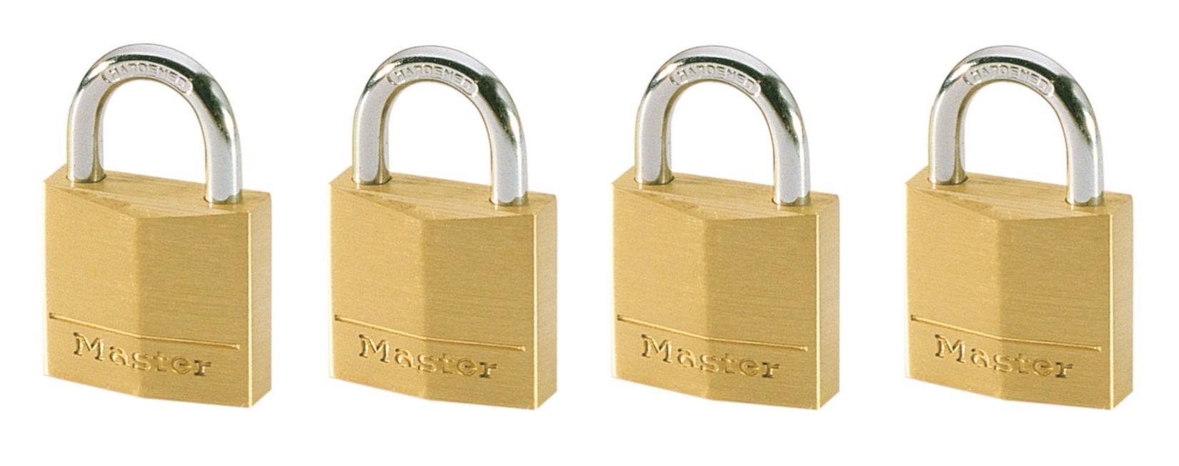 Lucchetto con chiave MASTER LOCK in ottone ansa H 16 x L 14 x Ø 5 mm, 4 ...