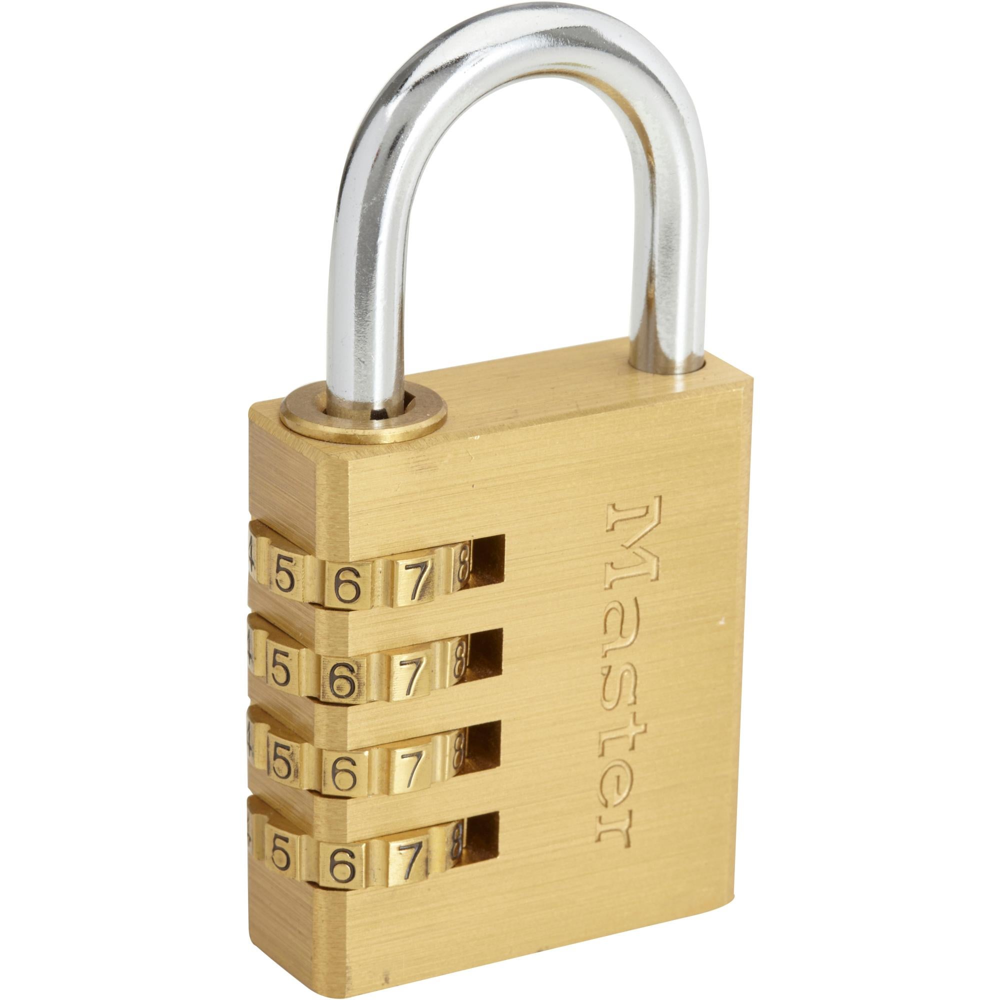 Lucchetto con codice MASTER LOCK in alluminio ansa H 22 x L 22 x Ø 6 mm ...