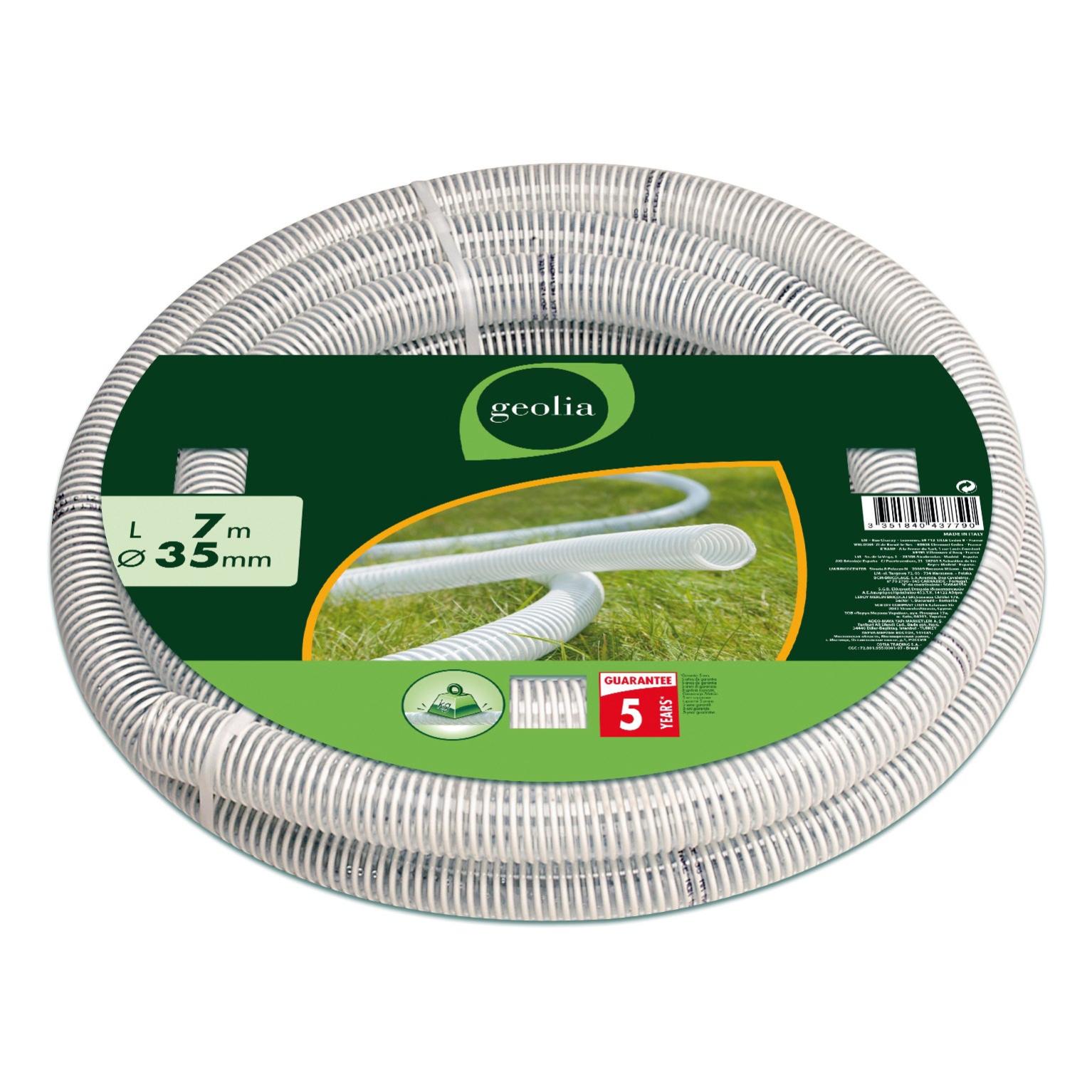Tubo di aspirazione spiralato GEOLIA in pvc 7 m Ø 35 mm | Leroy Merlin