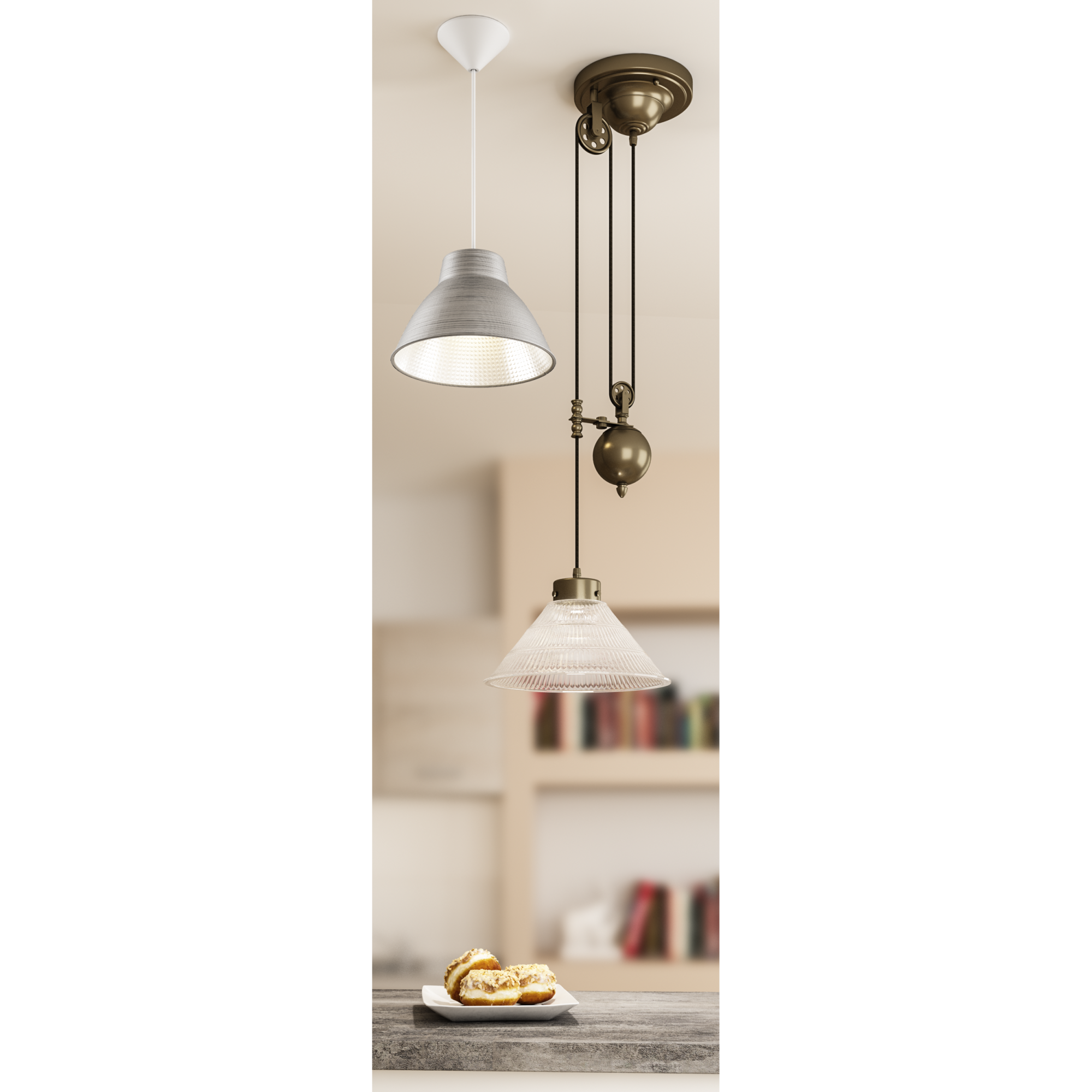 Lampadario Industriale Zip nickel , D. 25.0 cm | Leroy Merlin