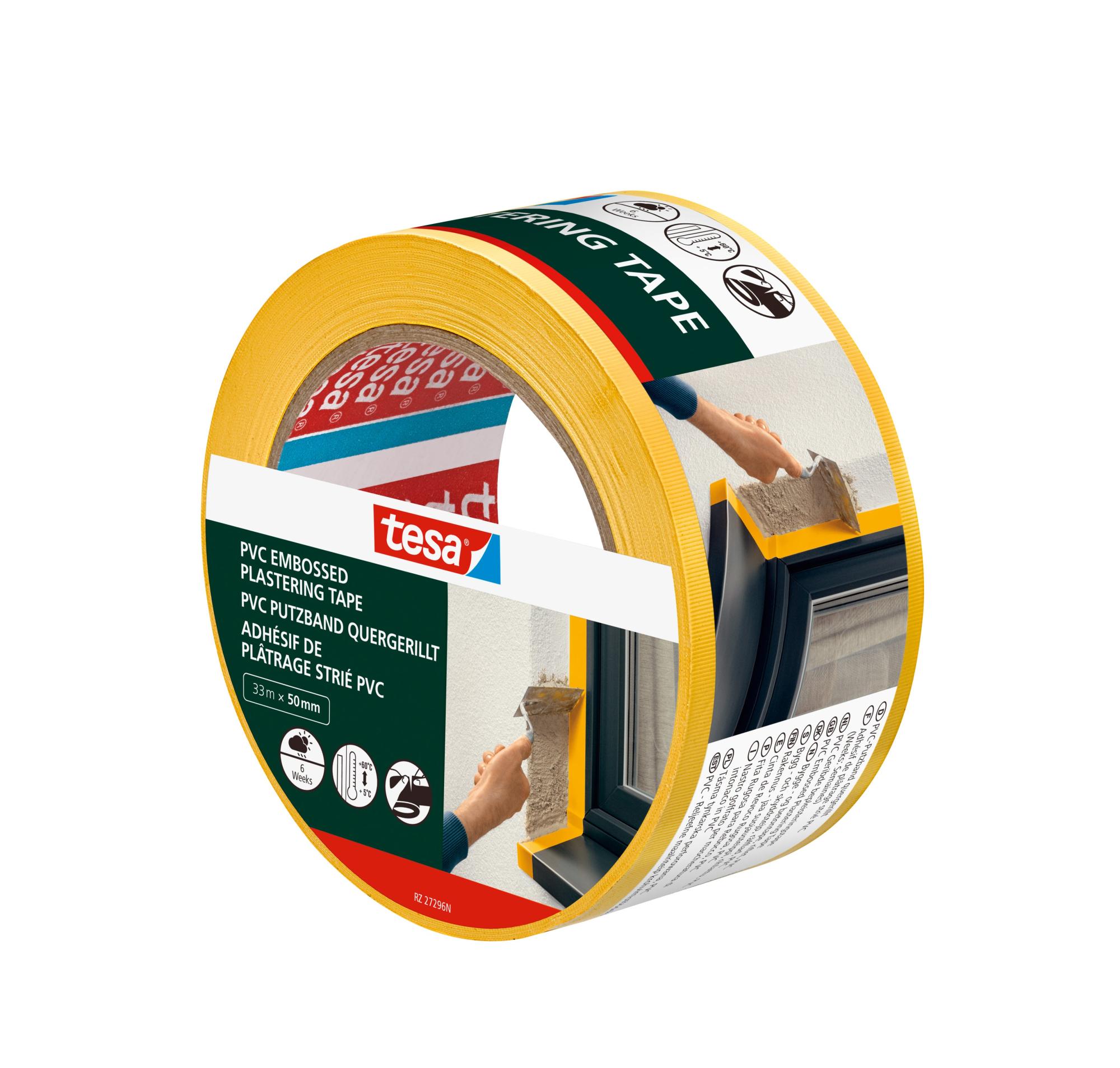 Nastro per mascheratura TESA Plastering Tape, PVC yellow embossed 33 m ...