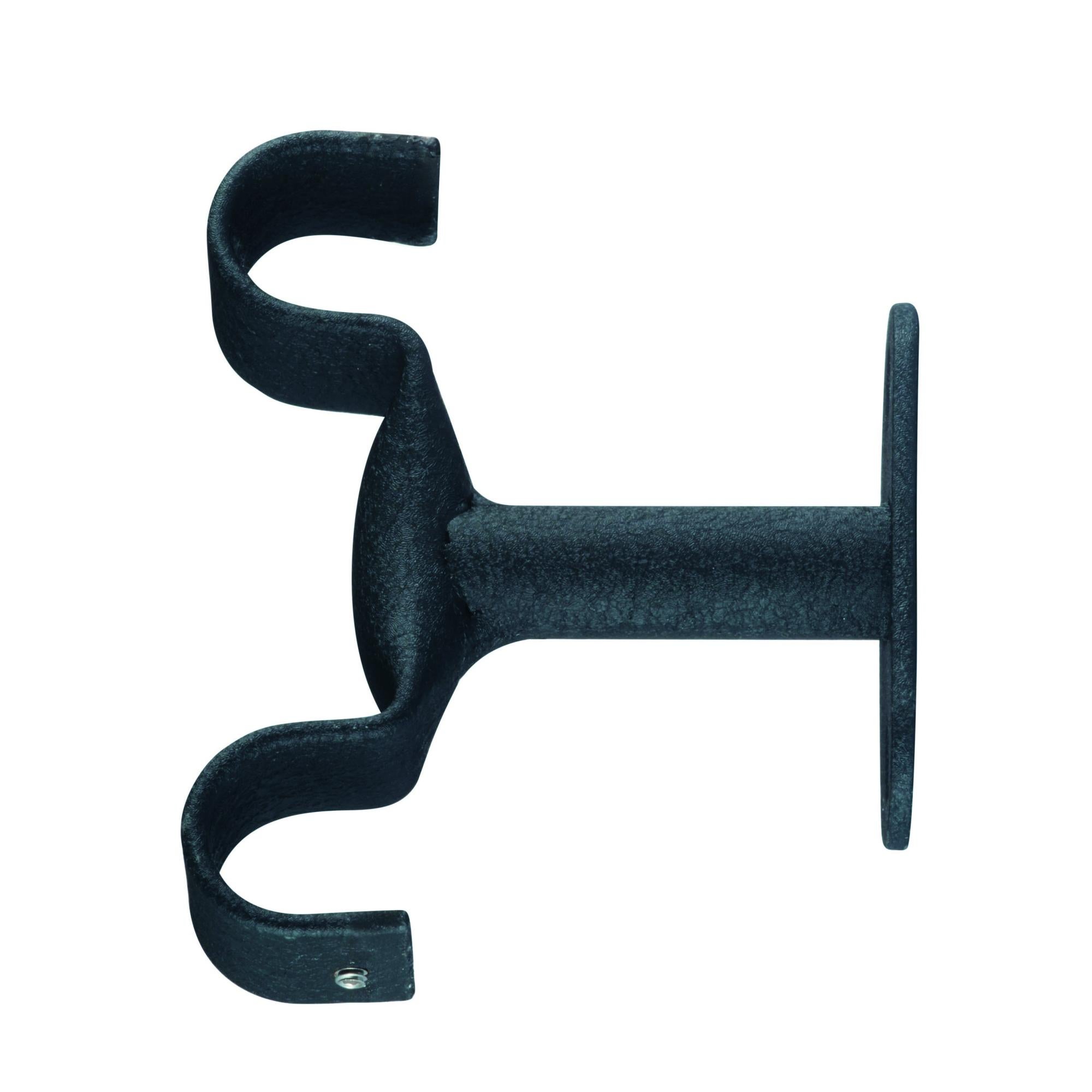 Supporto doppio aperto Ø20mm Black Smith in metallo nero grezzo 7.5cm ...