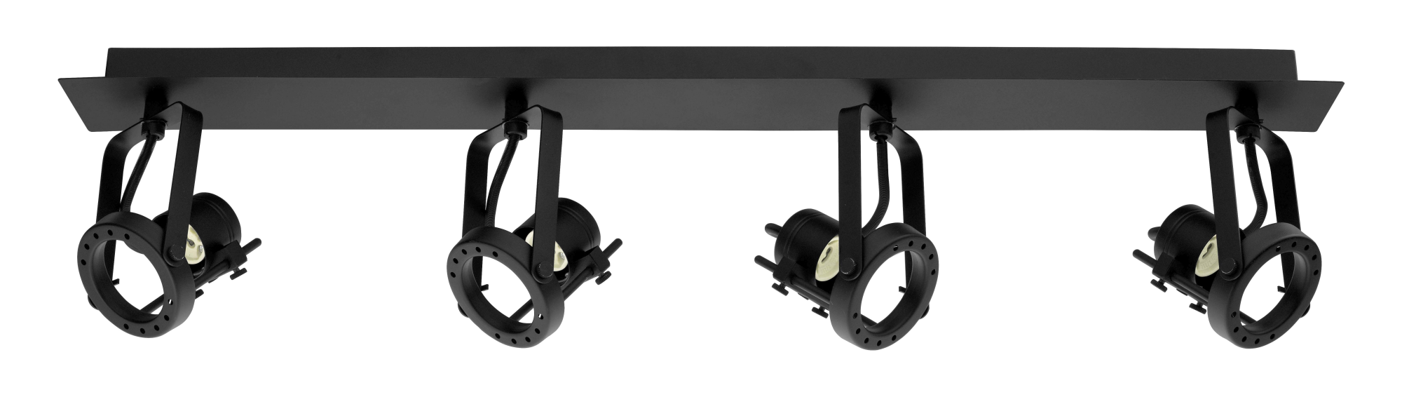 Faretto decorativo senza fonte luminosa 4 luci Technic nero GU10 42W ...
