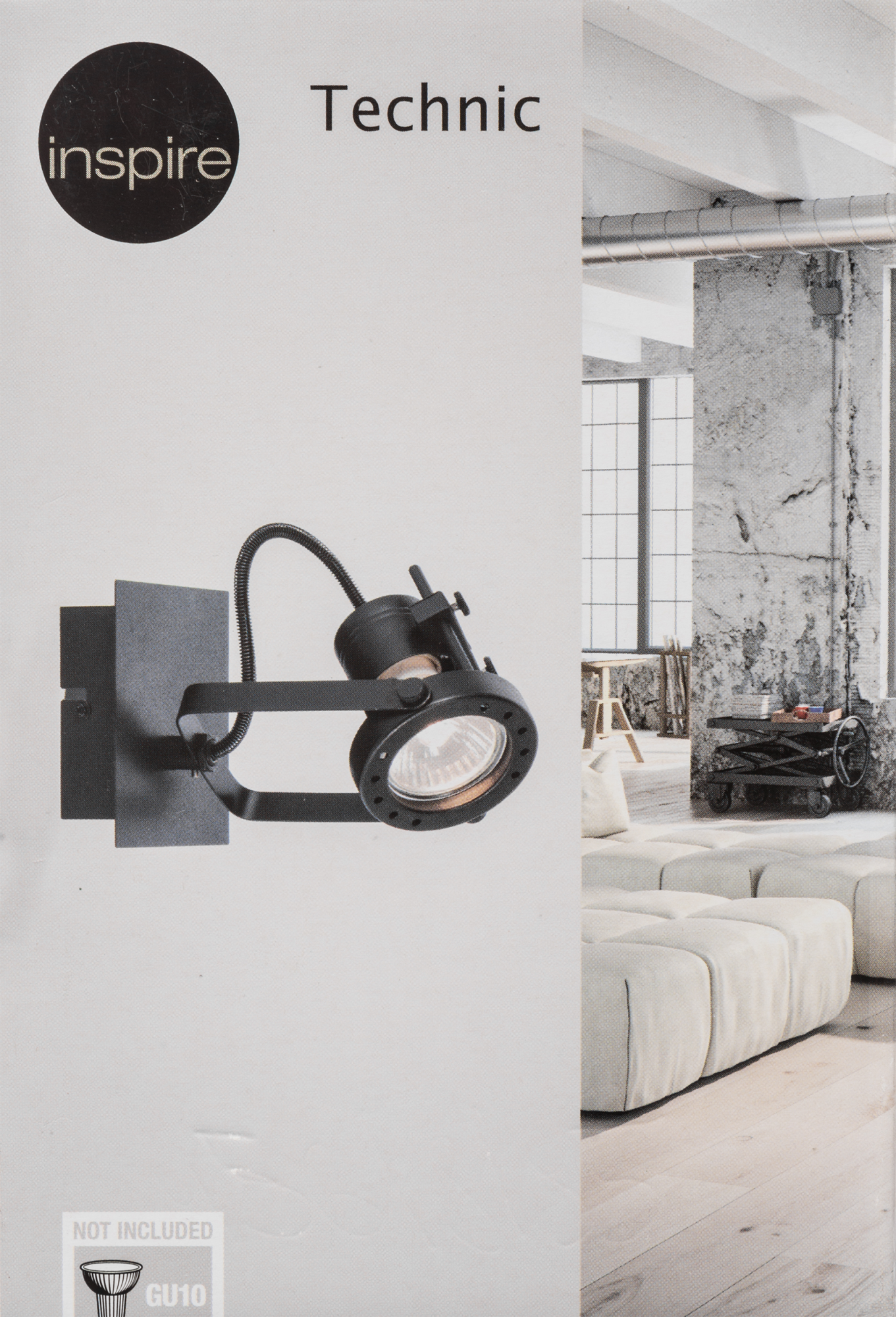 Faretto decorativo senza fonte luminosa 1 luci Technic nero GU10 42W ...