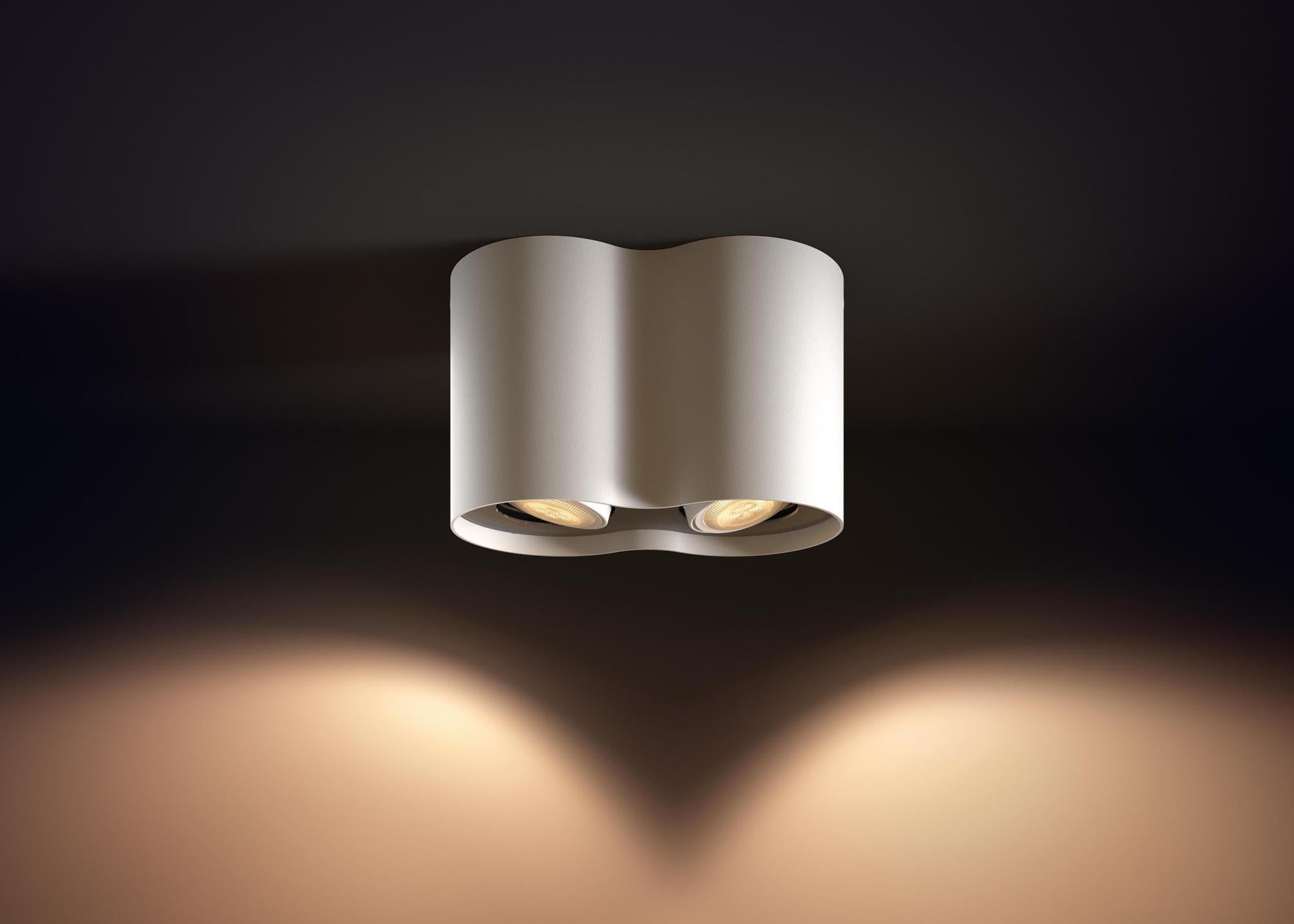 Barra di faretti LED Pillar bianco, in metallo, 2x5.5W IP20 PHILIPS HUE ...