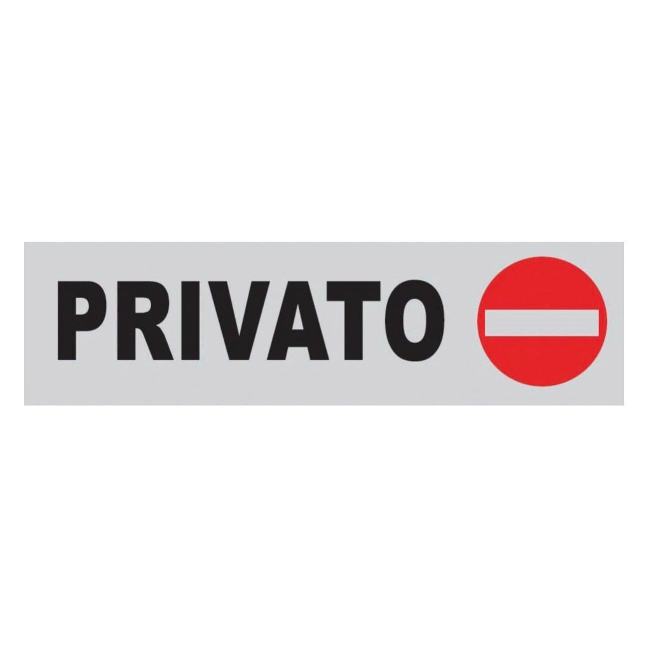 Cartello segnaletico Privato vinile x 4 cm | Leroy Merlin