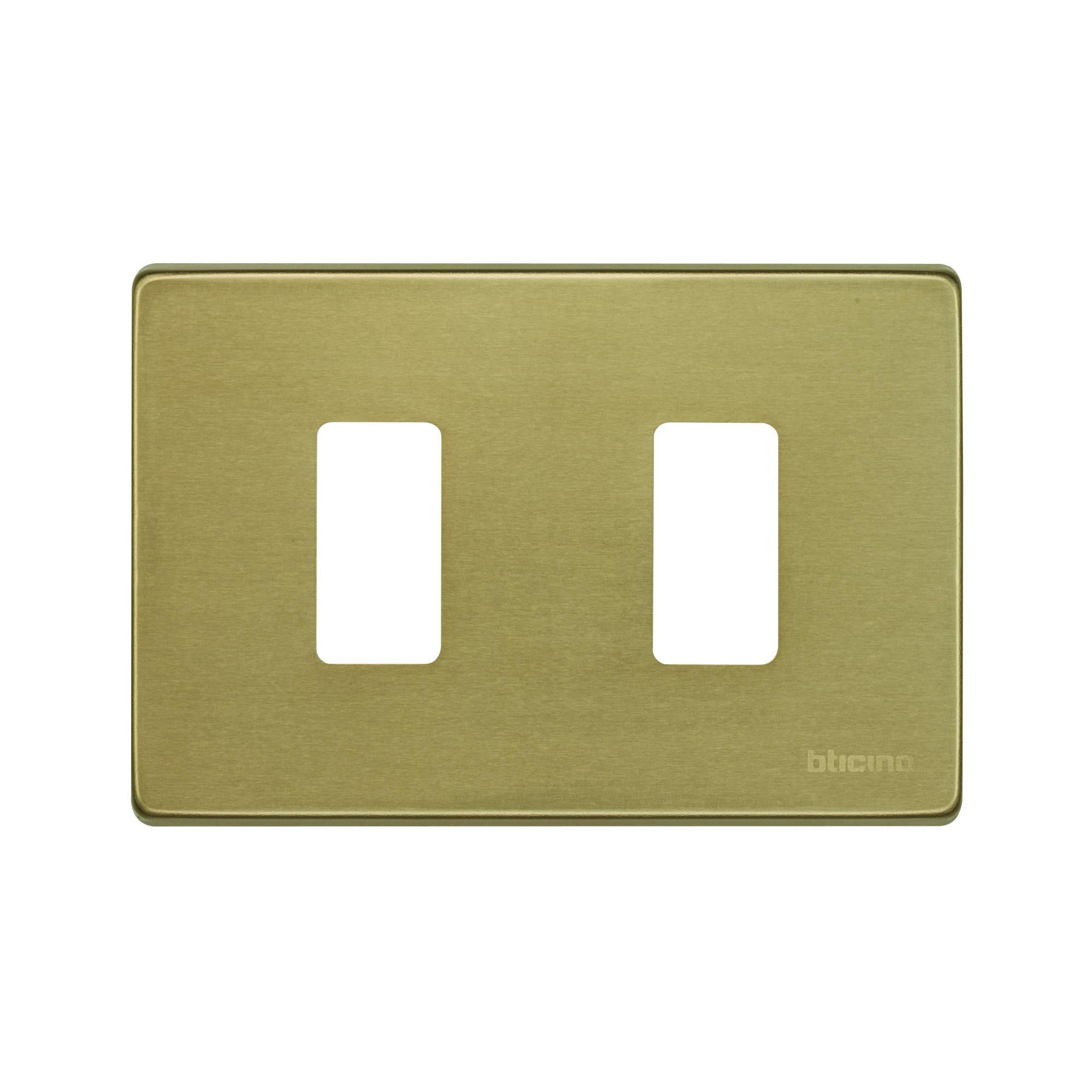 Placca 2 moduli Magic BTICINO bronzo | Leroy Merlin
