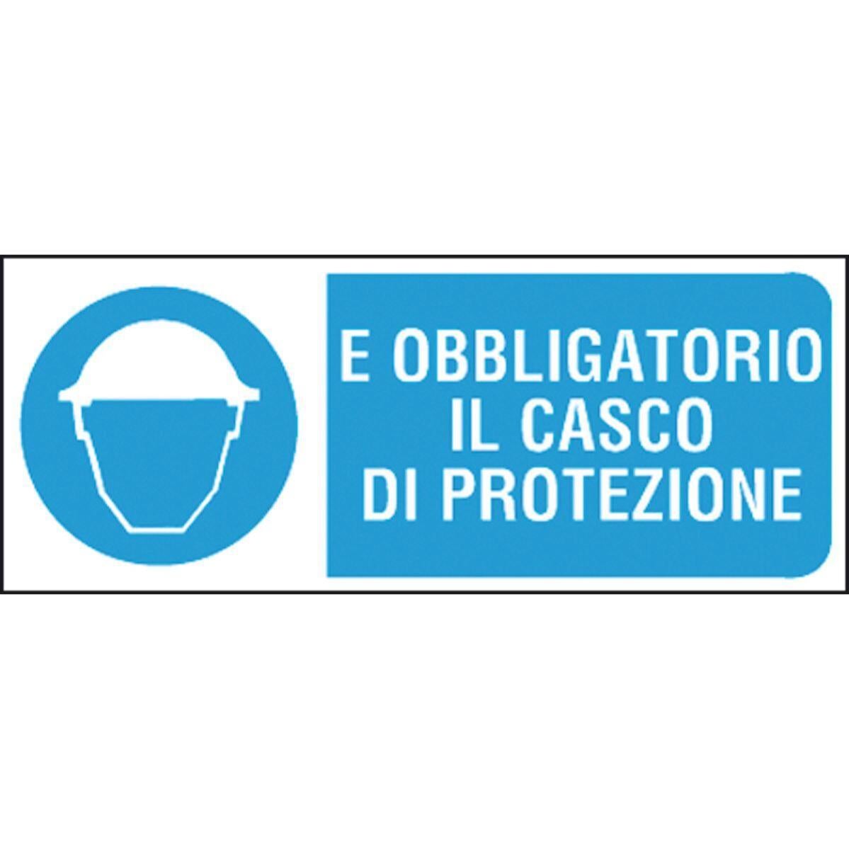 Cartello segnaletico Obbligo casco pvc x 14 cm | Leroy Merlin