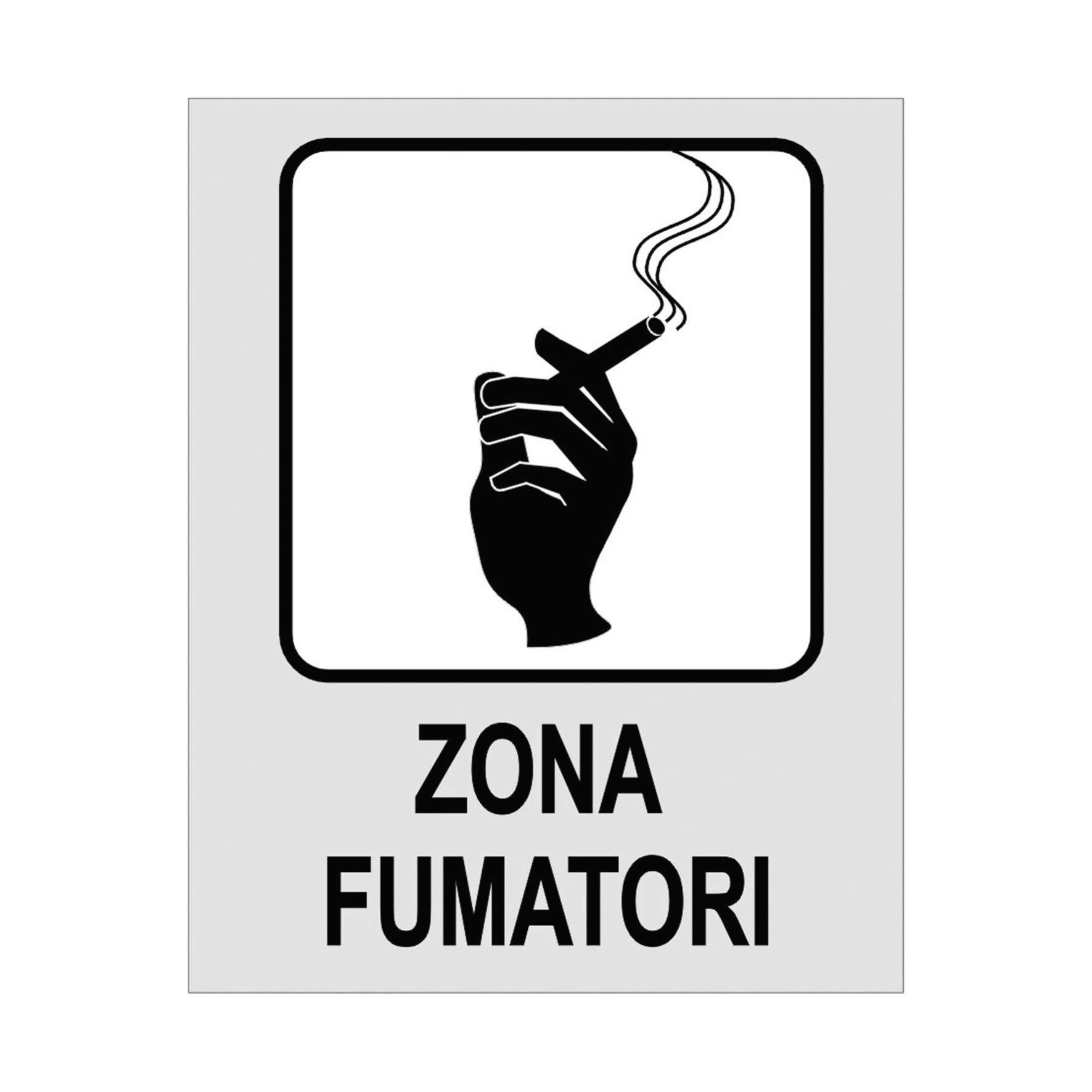 Cartello segnaletico Zona fumatori polipropilene x 10 cm | Leroy Merlin