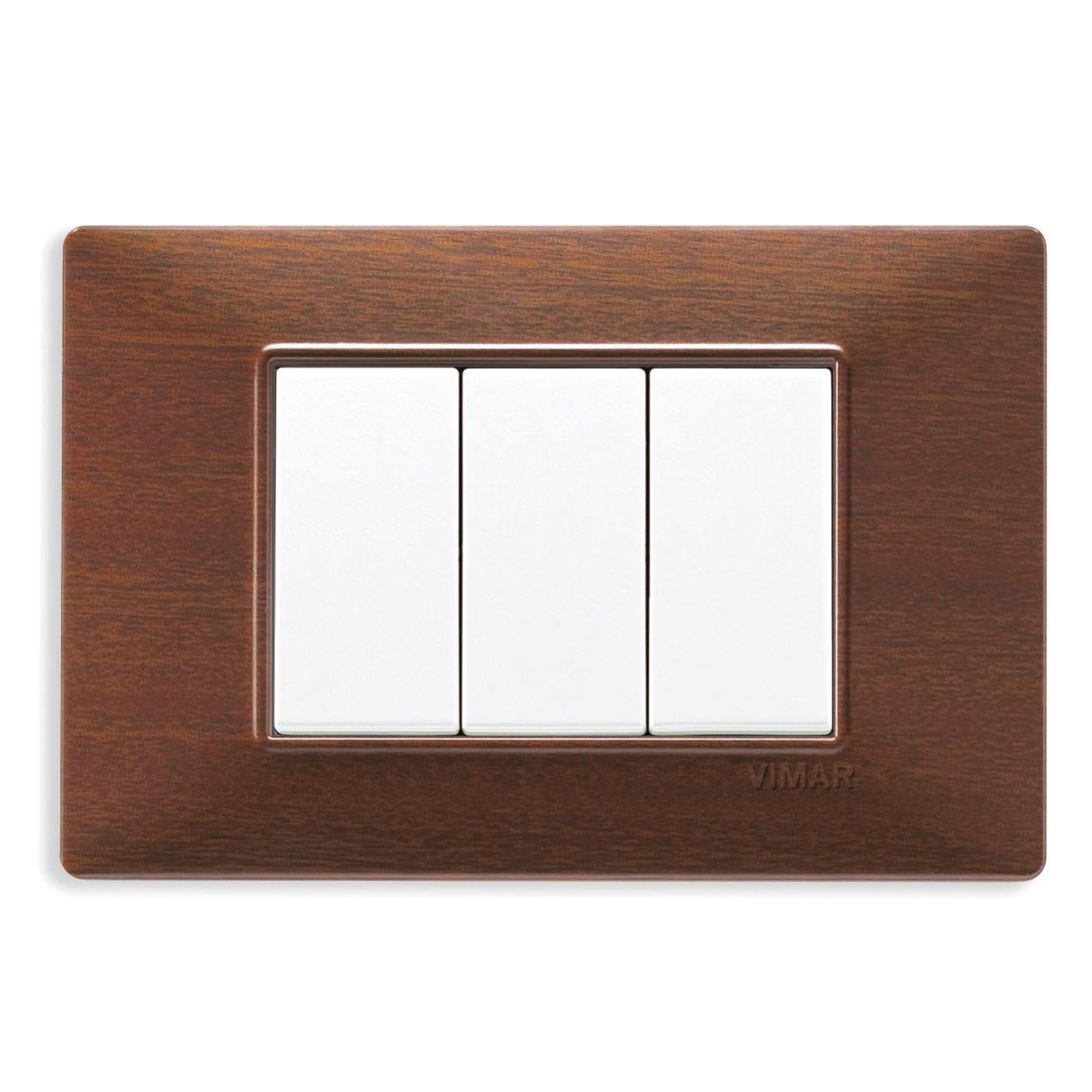 Placca VIMAR Plana 3 moduli makore | Leroy Merlin