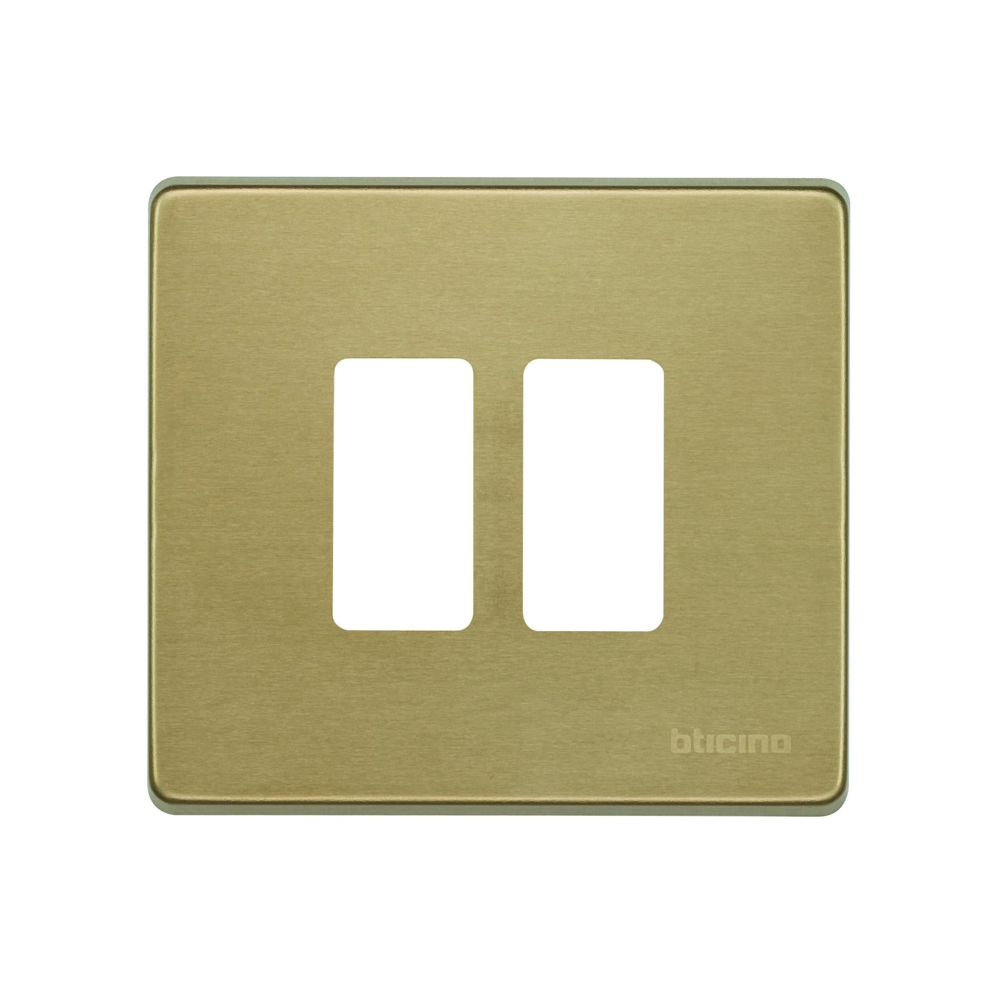 Placca BTICINO Magic 2 moduli bronzo | Leroy Merlin