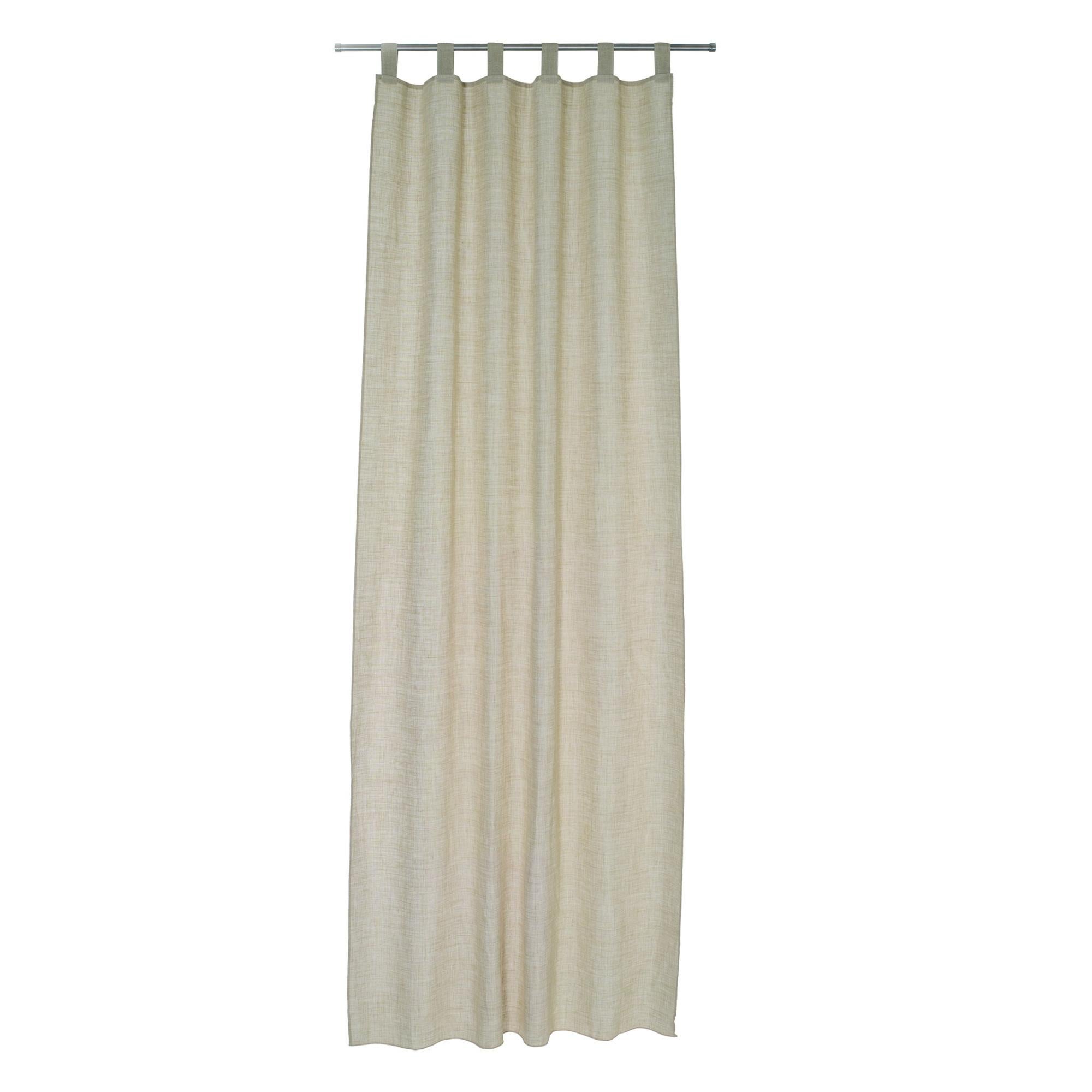 Tenda coprente Dania beige, fettuccia e passanti nascosti 140x300 cm ...