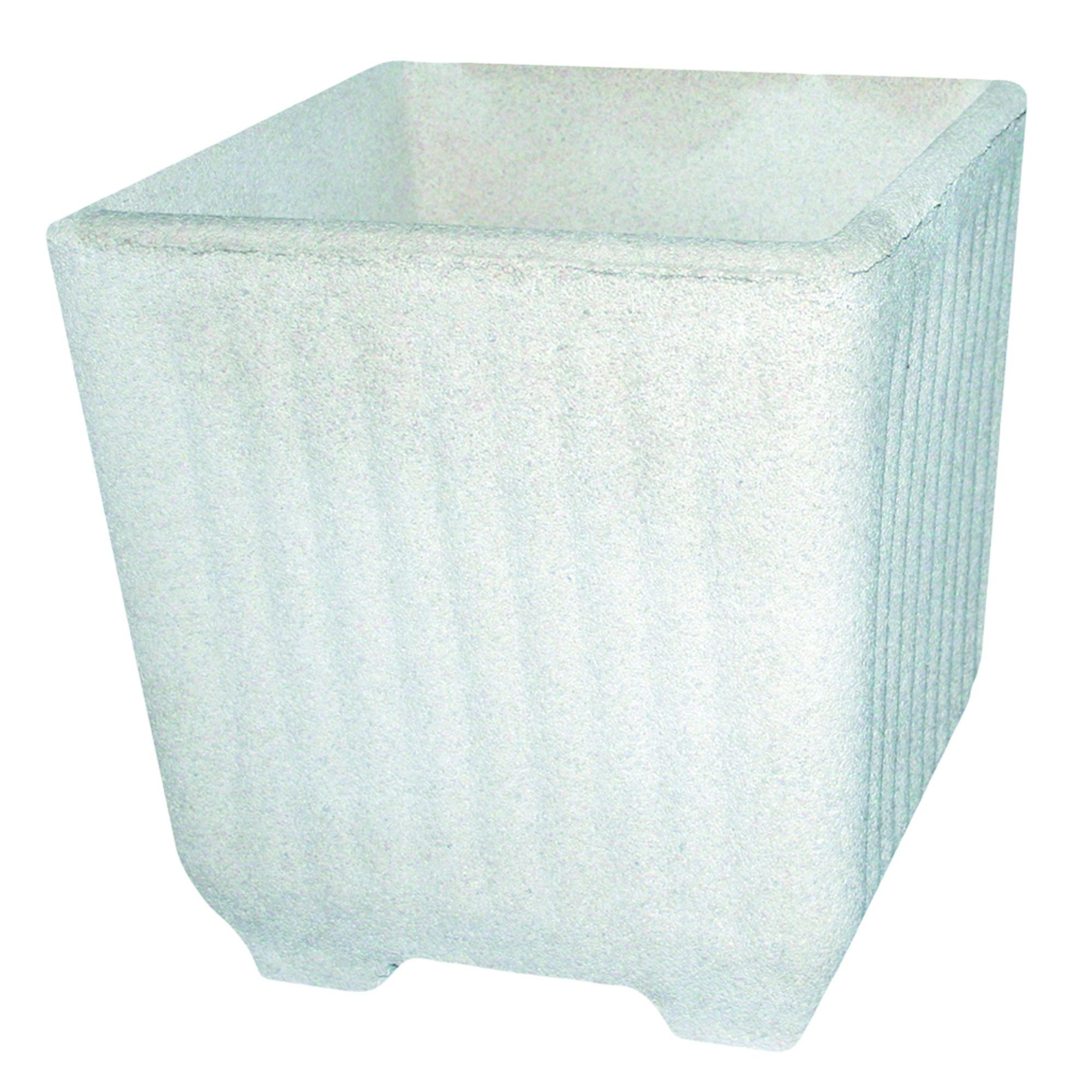 Fioriera Rigata in calcestruzzo H 41 cm L 38 x P 38 cm | Leroy Merlin