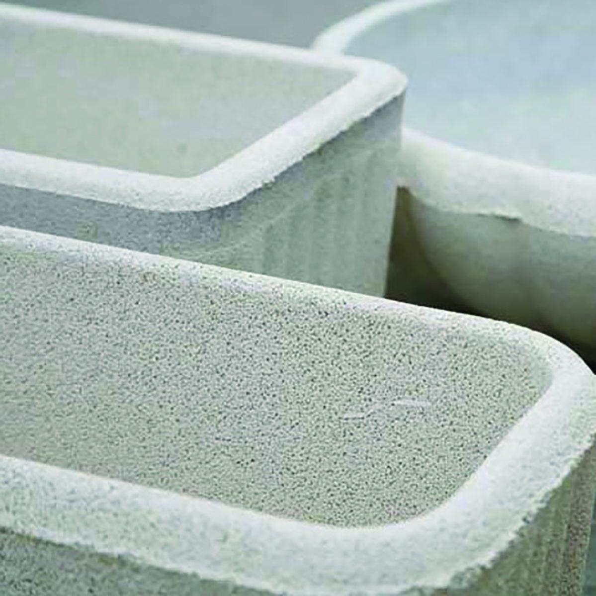 Fioriera Rigata in calcestruzzo colore bianco H 31 cm, L 80 x P 28 cm ...