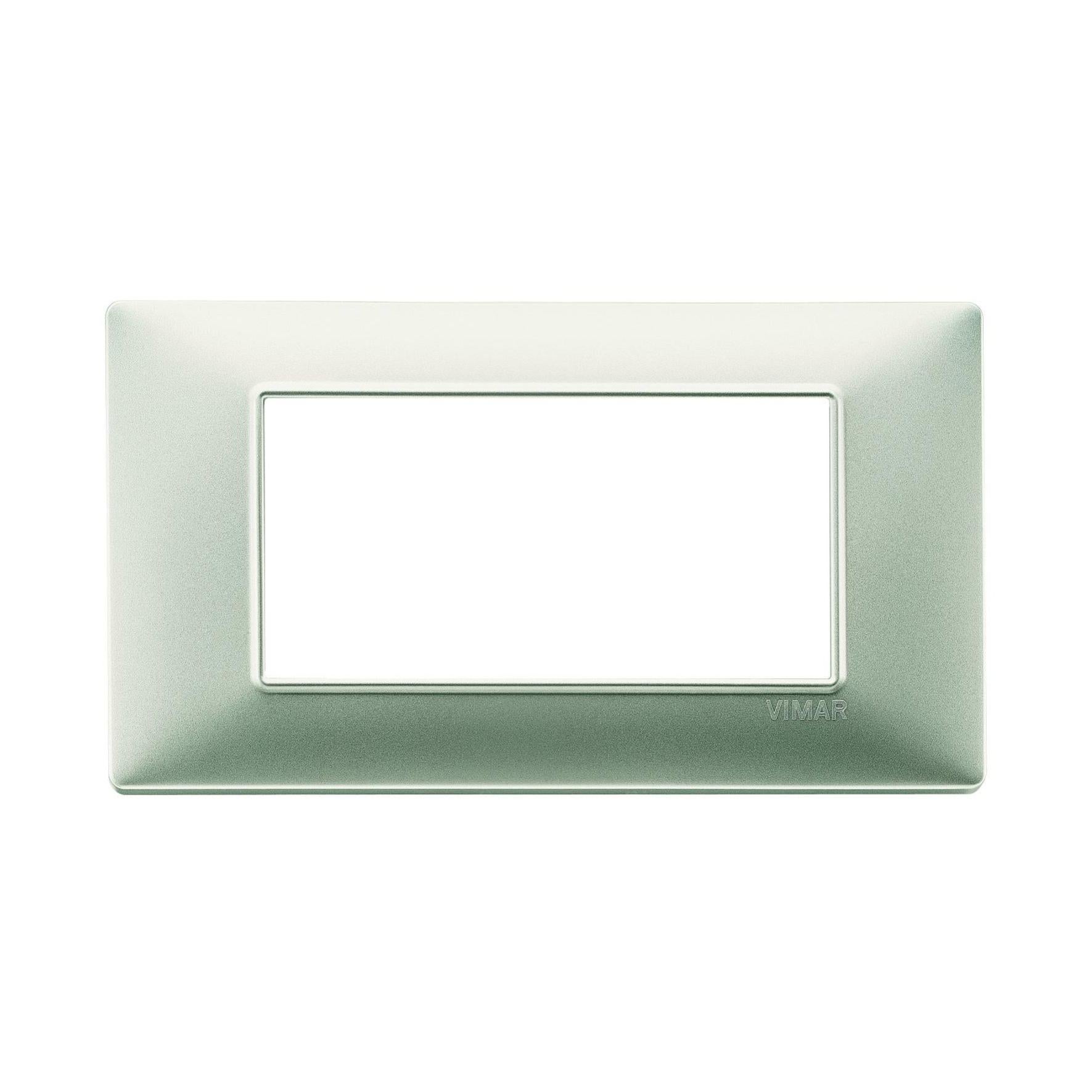 Placca VIMAR Plana 4 moduli nichel opaco | Leroy Merlin