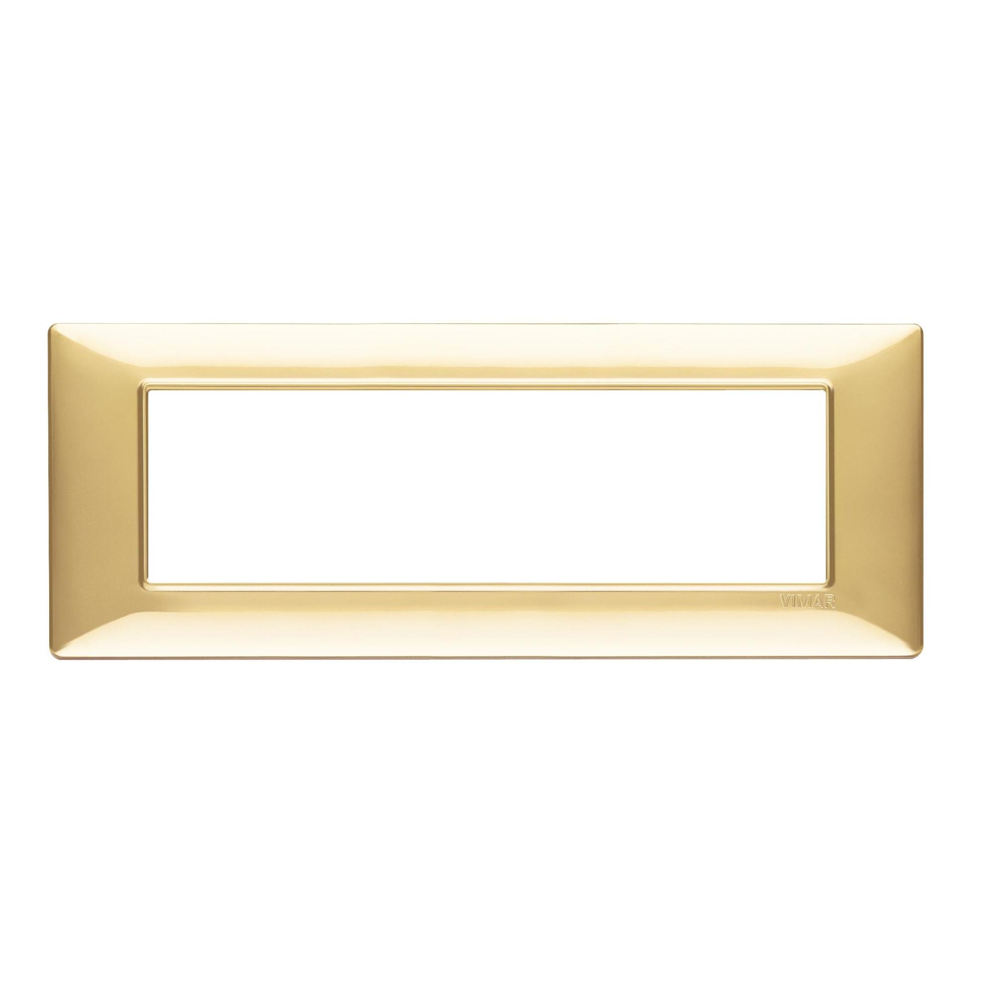Placca VIMAR Plana 7 moduli oro lucido | Leroy Merlin