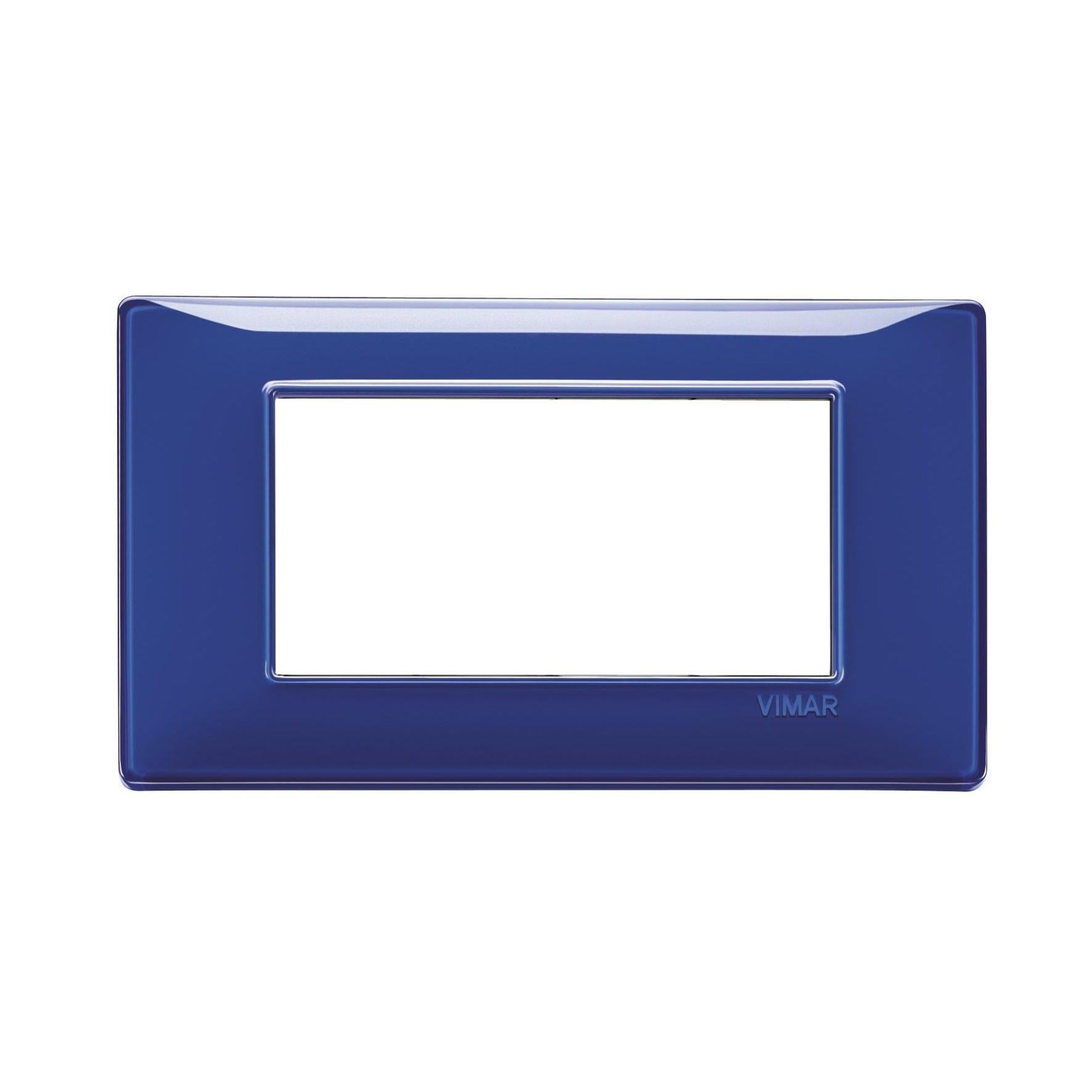 Placca Plana VIMAR 4 moduli blu zaffiro | Leroy Merlin