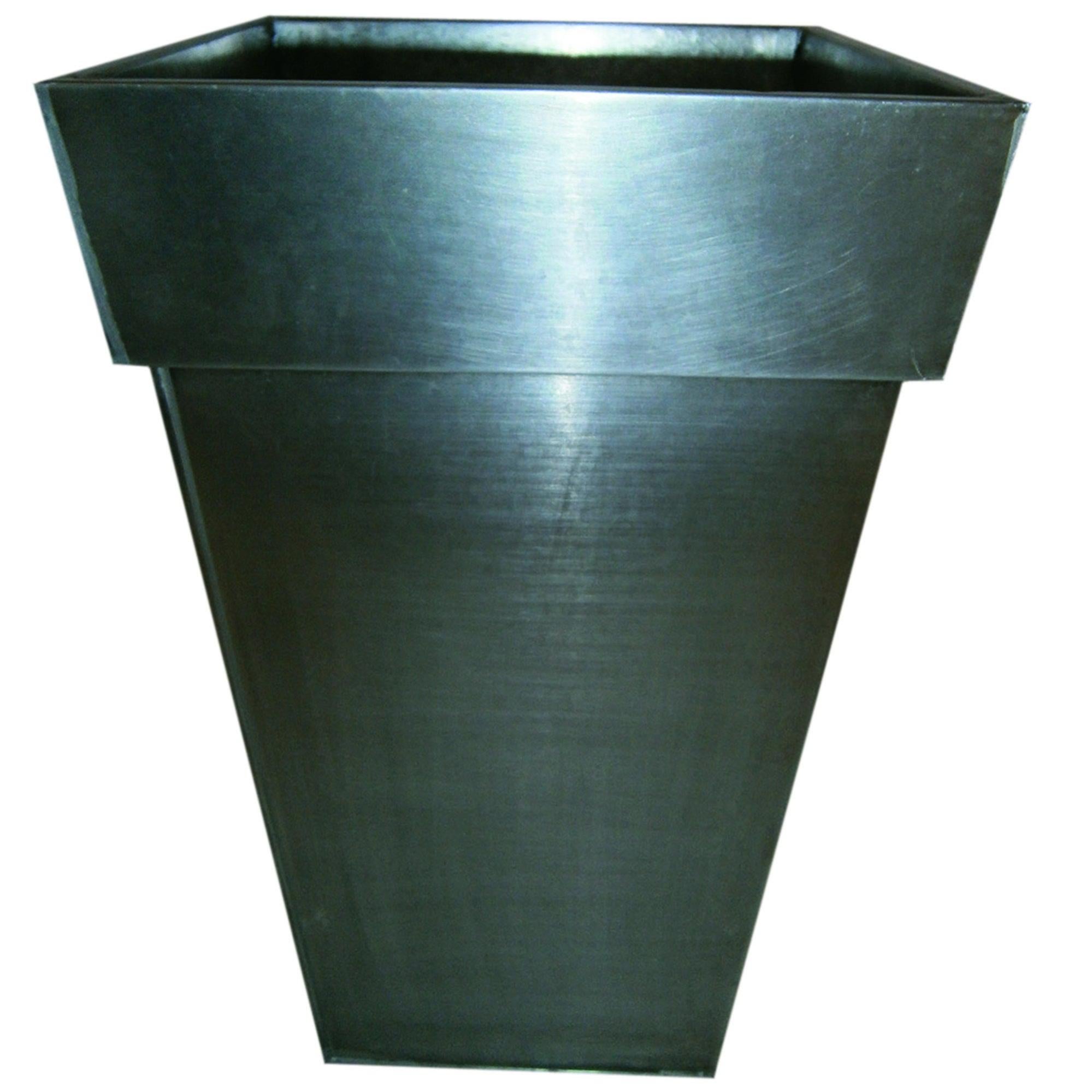 Vaso Alto in zinco colore titanio H 70 cm, L 42 x P 42 cm | Leroy Merlin