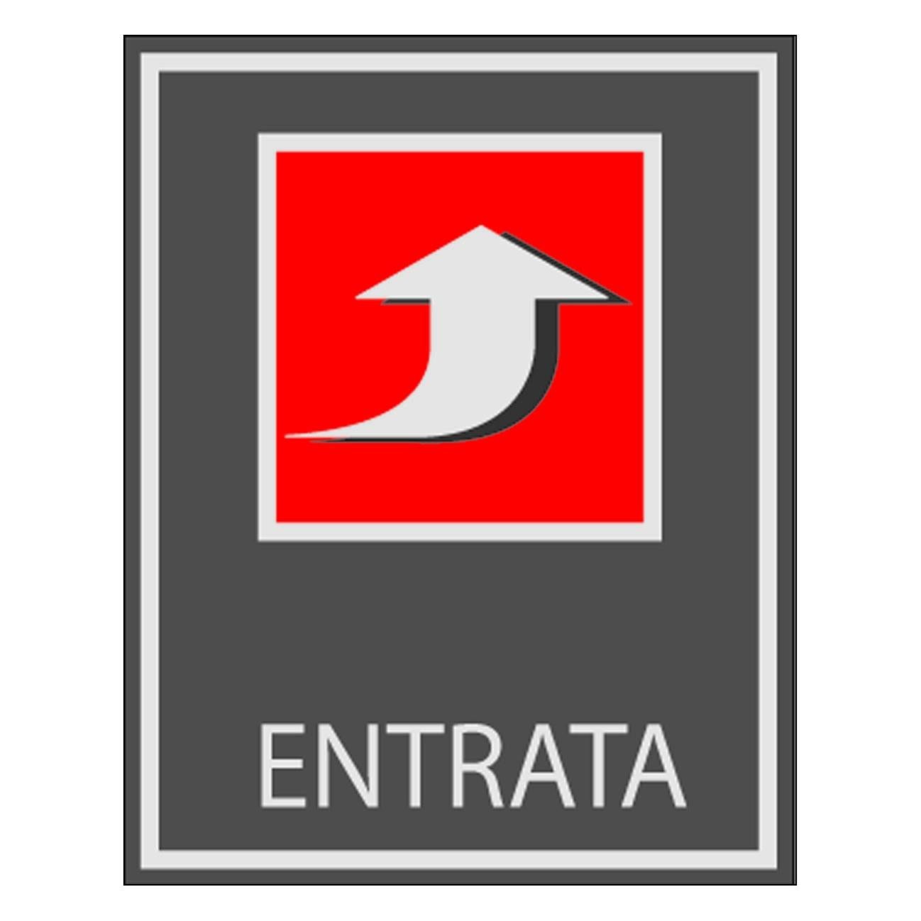 Cartello segnaletico Entrata vinile x 8.5 cm | Leroy Merlin