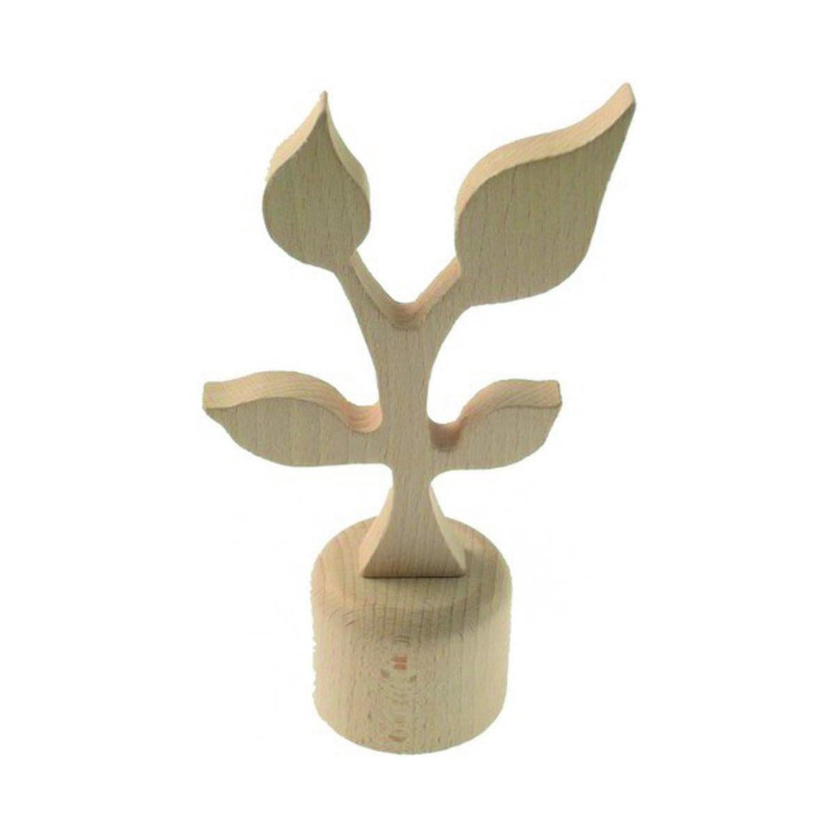 Finale per bastone Malmo ramo foglia in legno sbiancato rovere Ø 28 mm ...