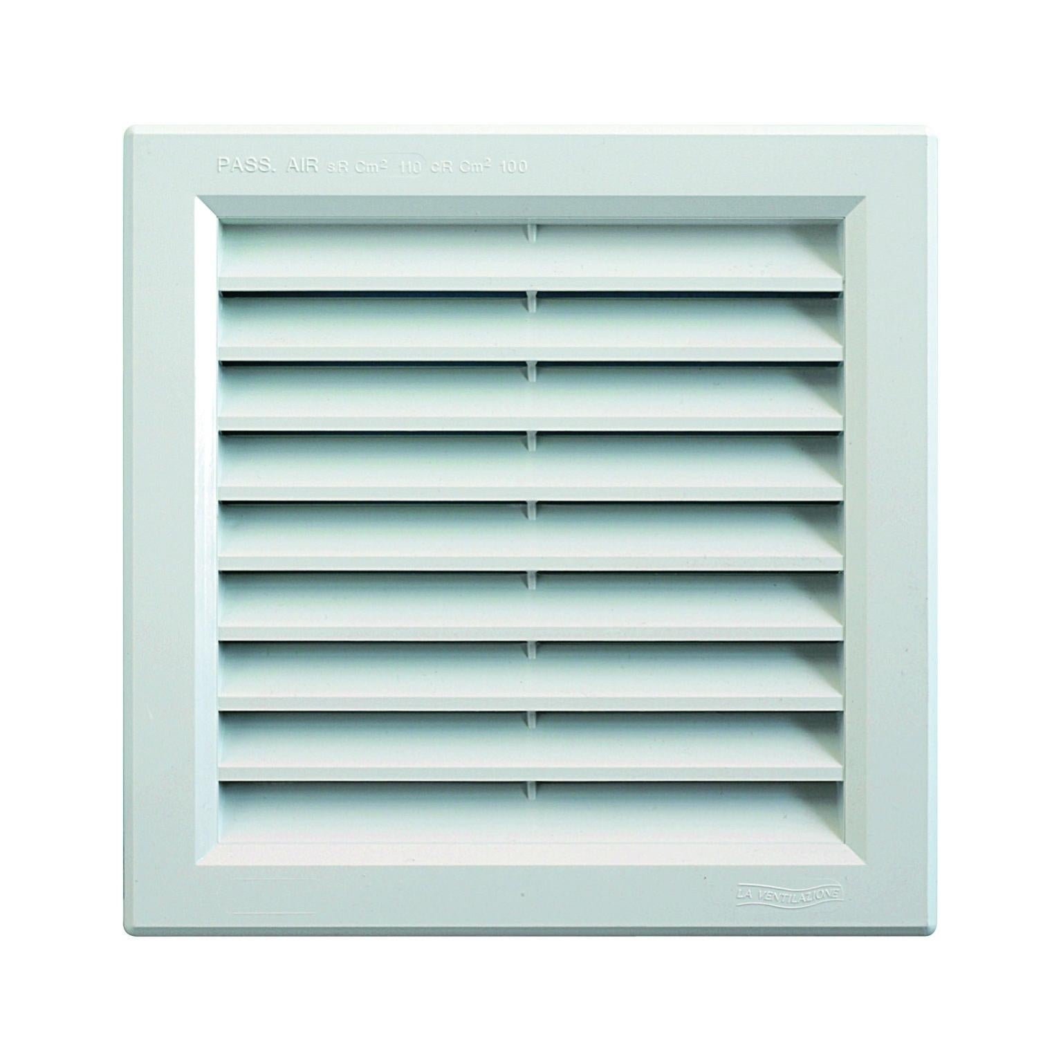 Griglia di aerazione in abs forma quadrato L 18.9 x H 18.9 cm | Leroy ...