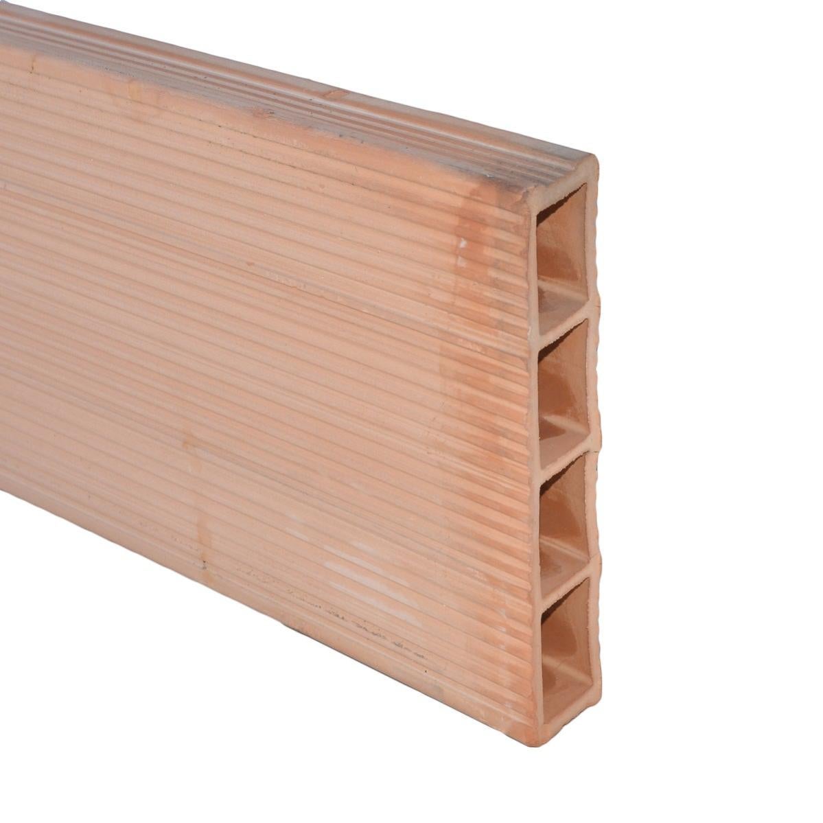 Tavella forata in laterizio Tavellone rugoso 70 cm, Sp 6 cm, rosa ...